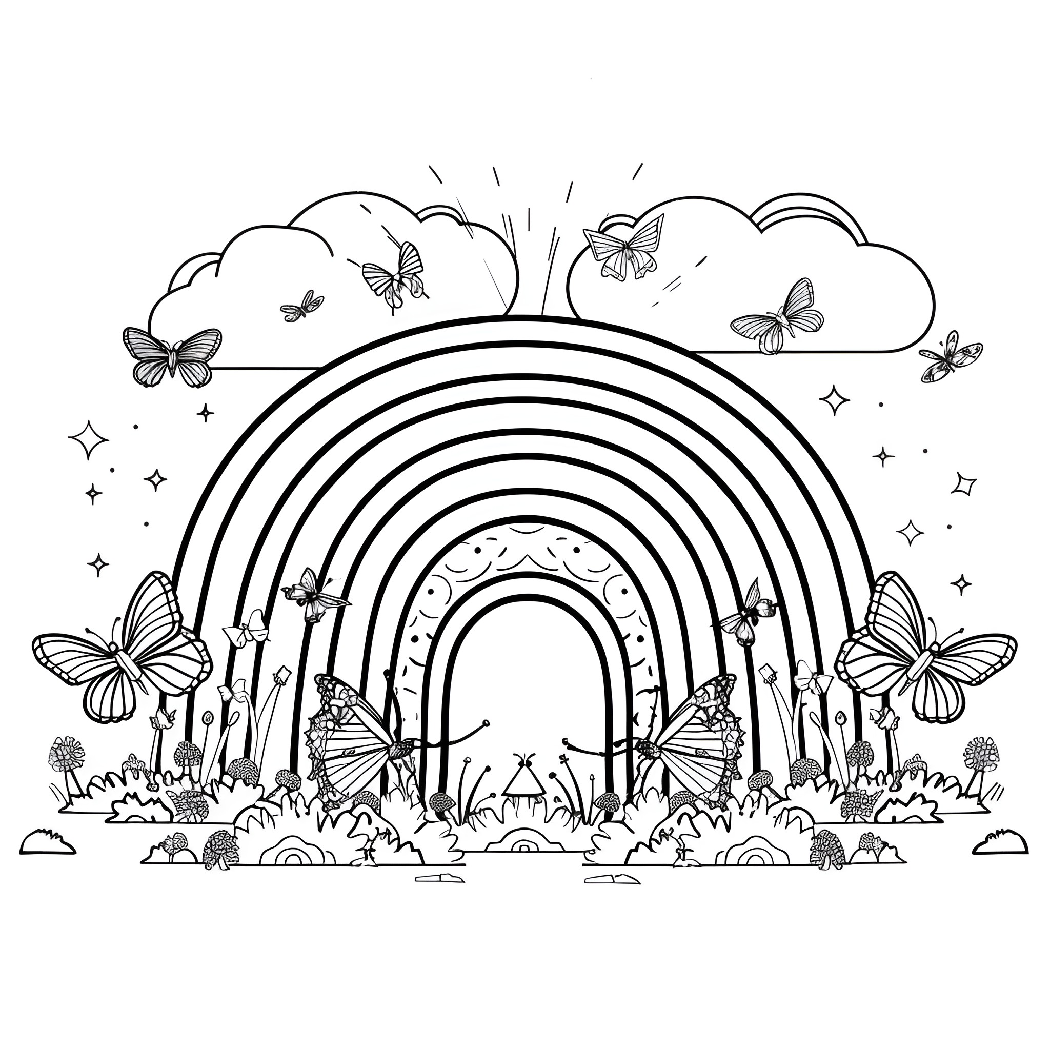 Best Rainbow Coloring Pages (Free Printable PDF)