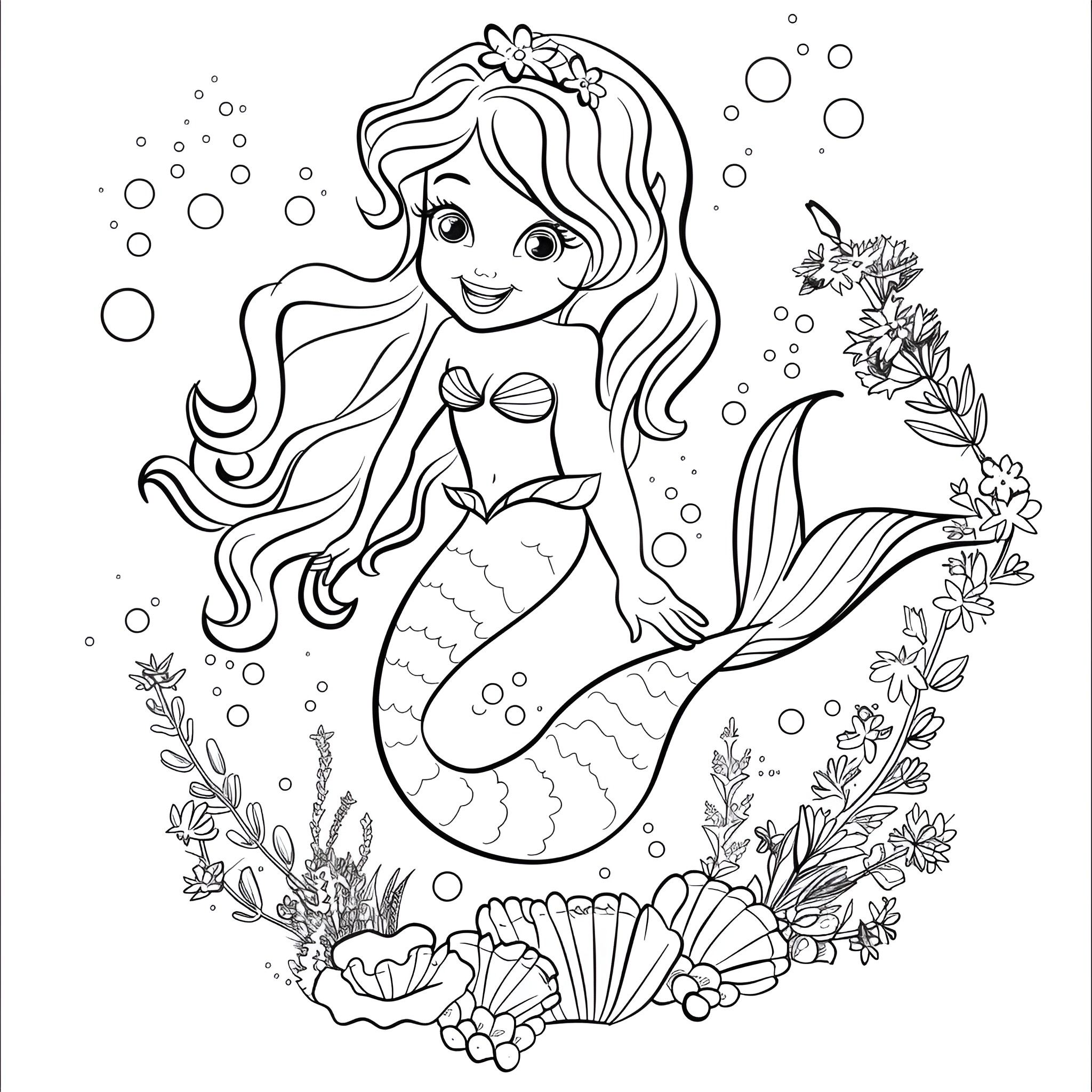 60 Best Mermaid Coloring Pages (Free Printable PDFs)