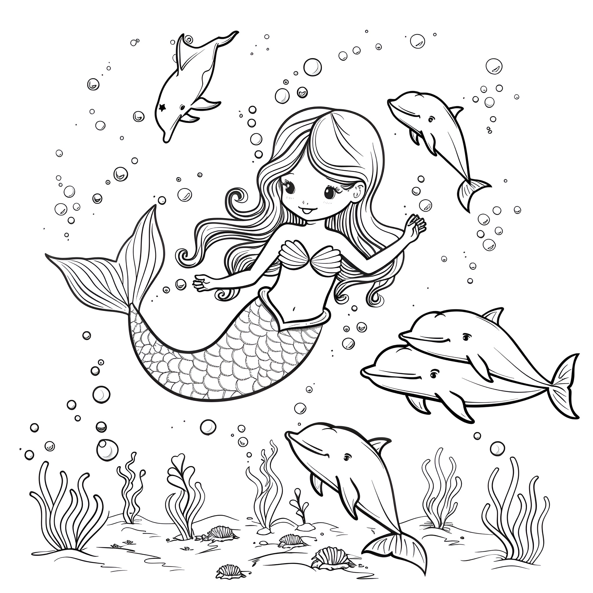 60 Best Mermaid Coloring Pages (Free Printable PDFs)