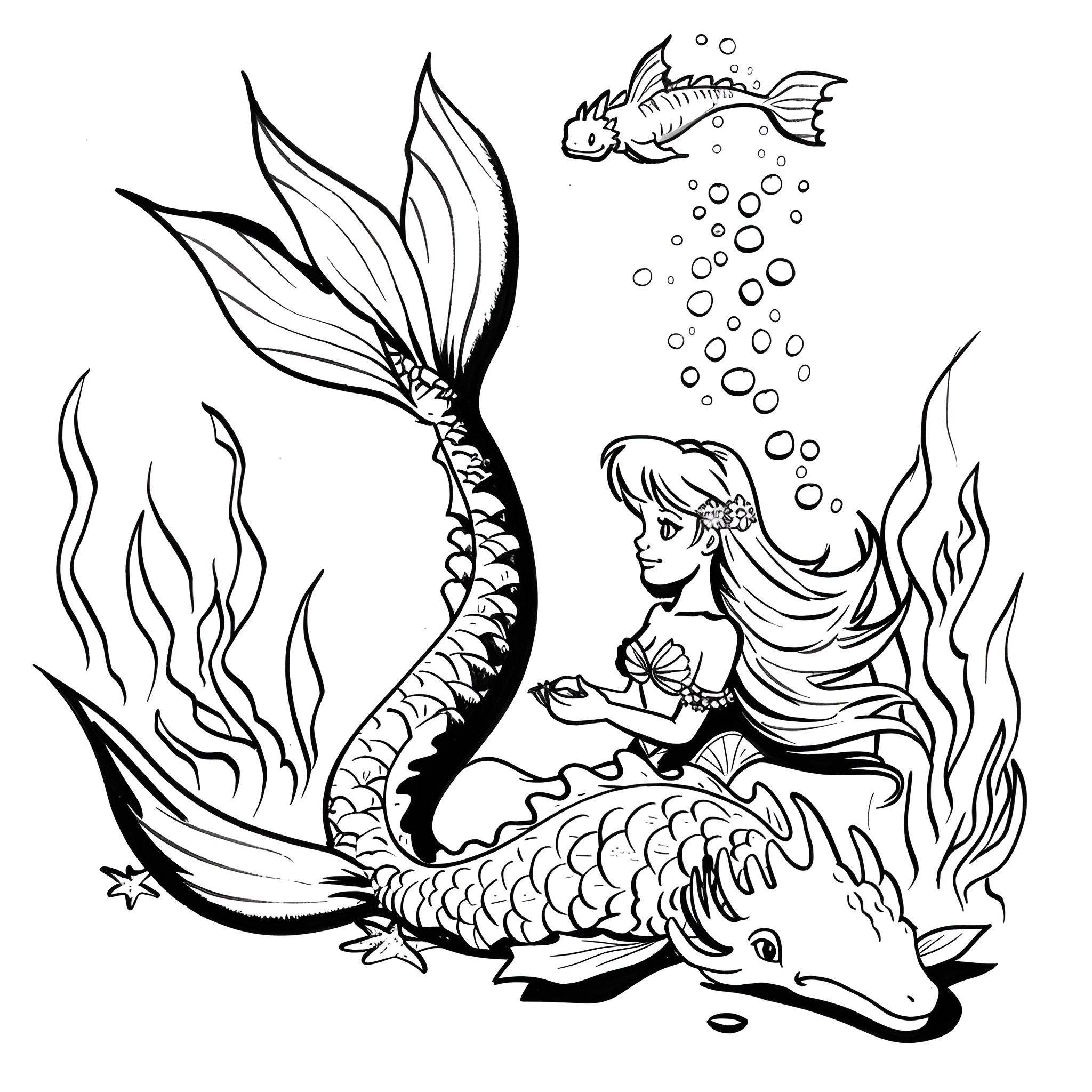 60 Best Mermaid Coloring Pages (Free Printable PDFs)