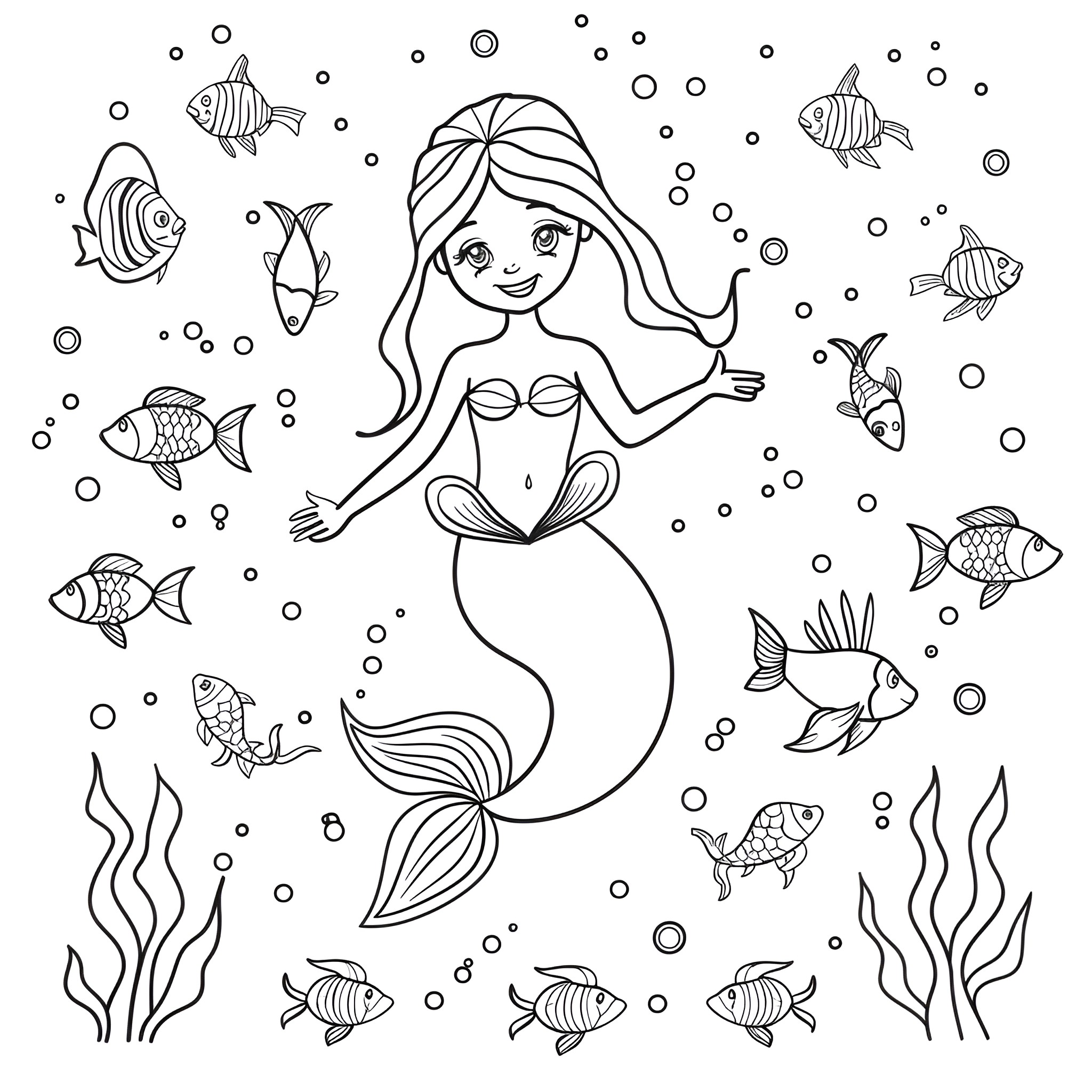 60 Best Mermaid Coloring Pages (Free Printable PDFs)