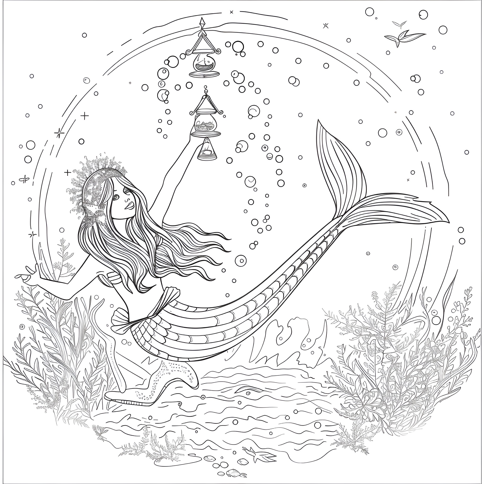 1079 Best Mermaid Coloring Pages (Free Printable PDFs)