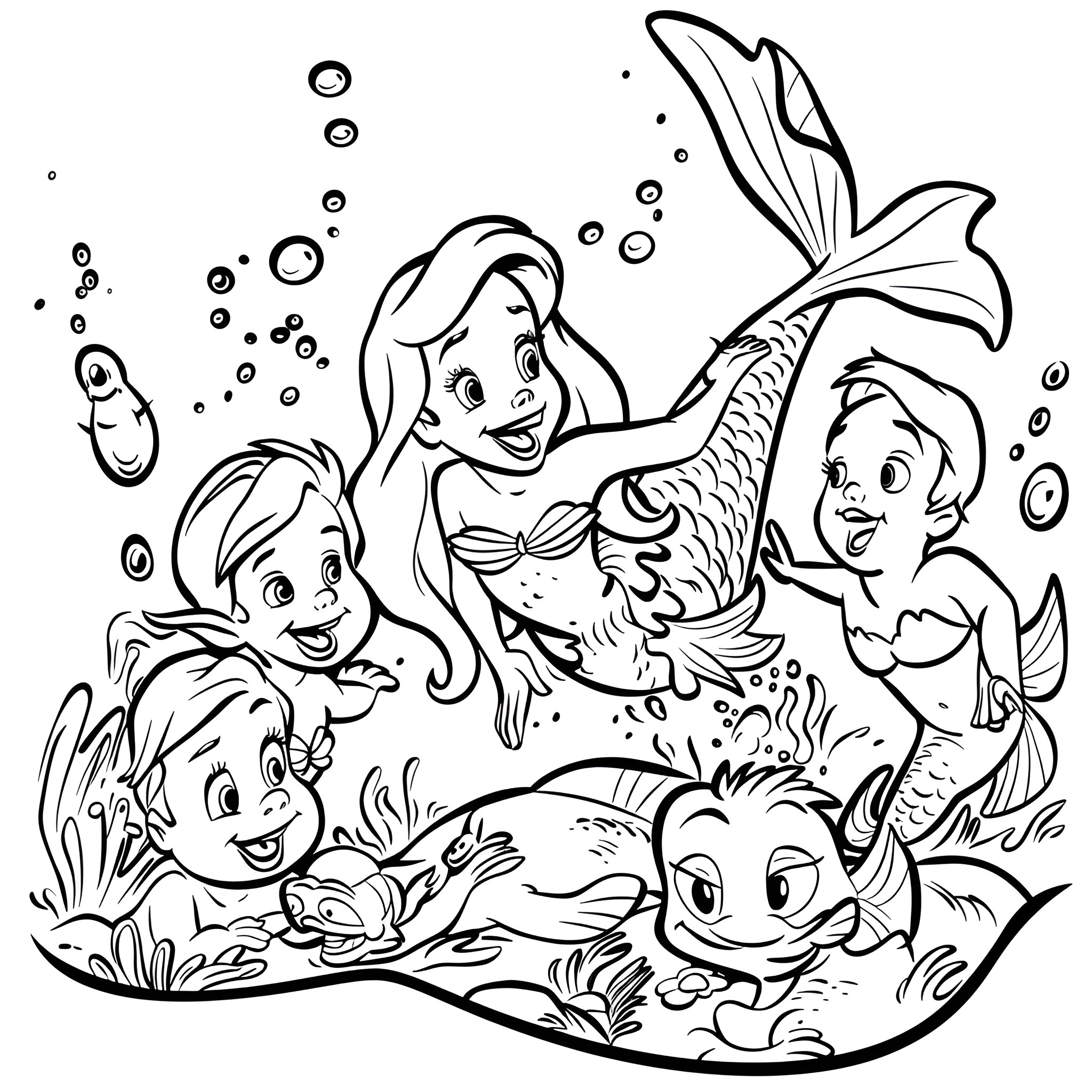 60 Best Mermaid Coloring Pages (Free Printable PDFs)