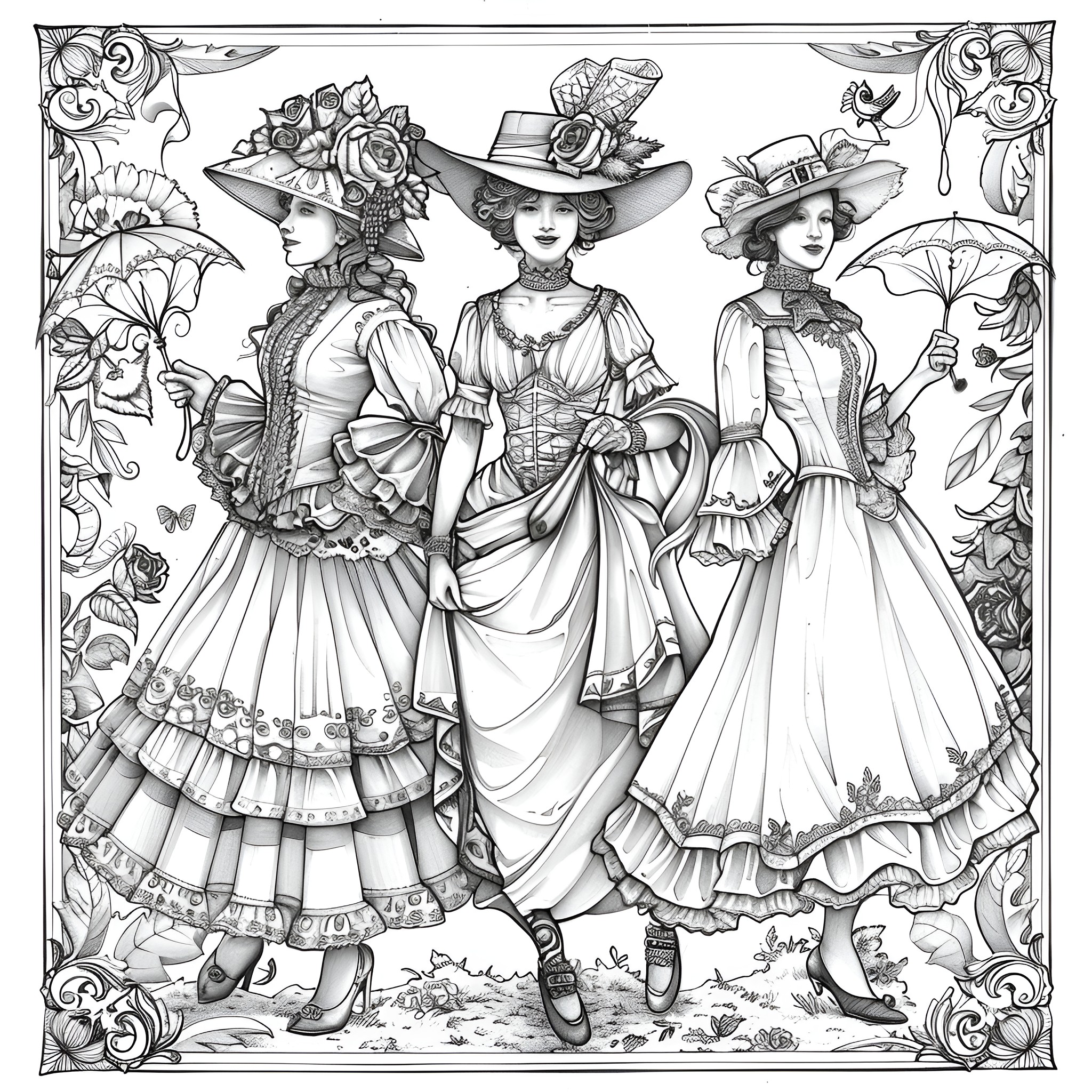 Best Ladies Coloring Pages (Free Printable PDF)
