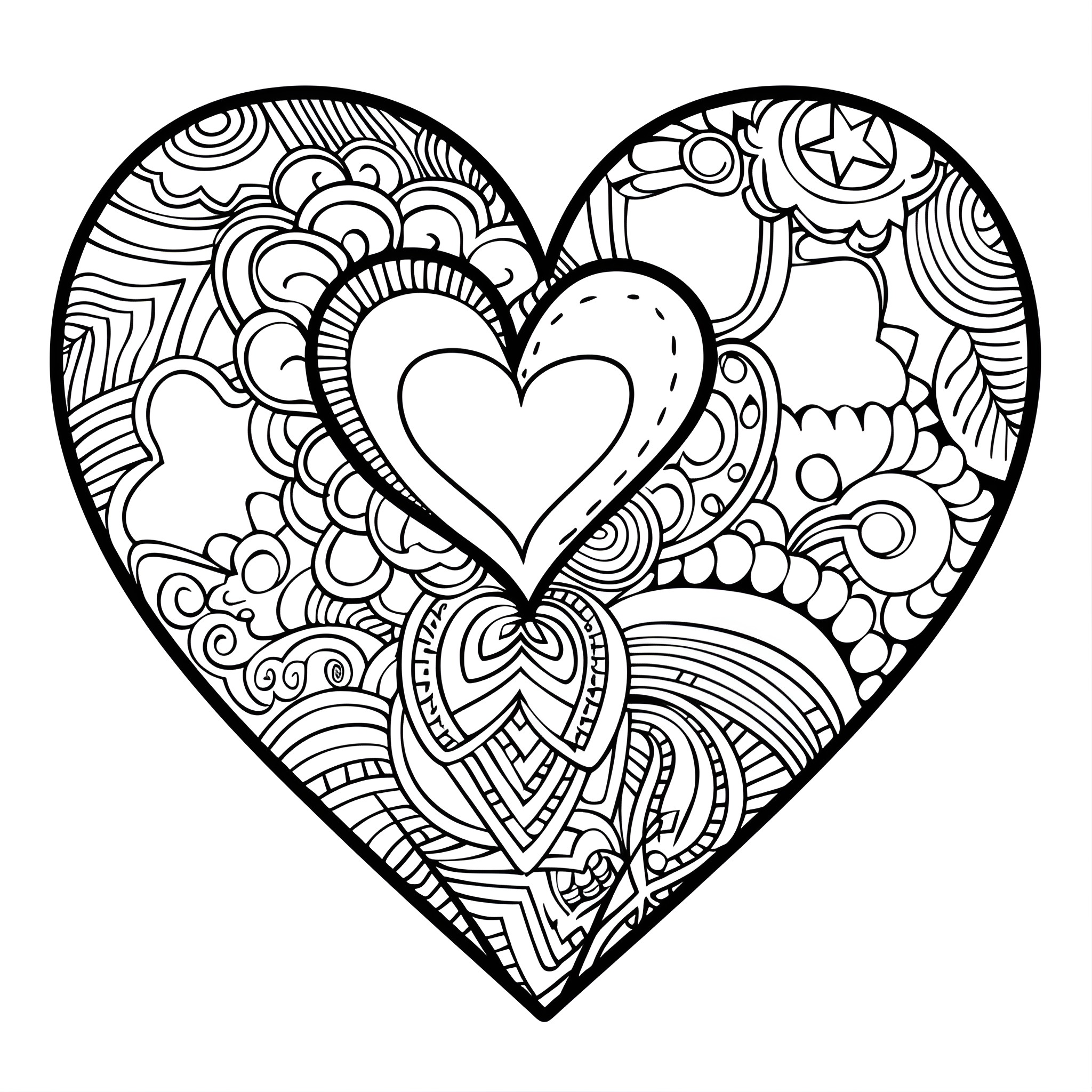153 Best Heart Coloring Pages (Free Printable PDFs)