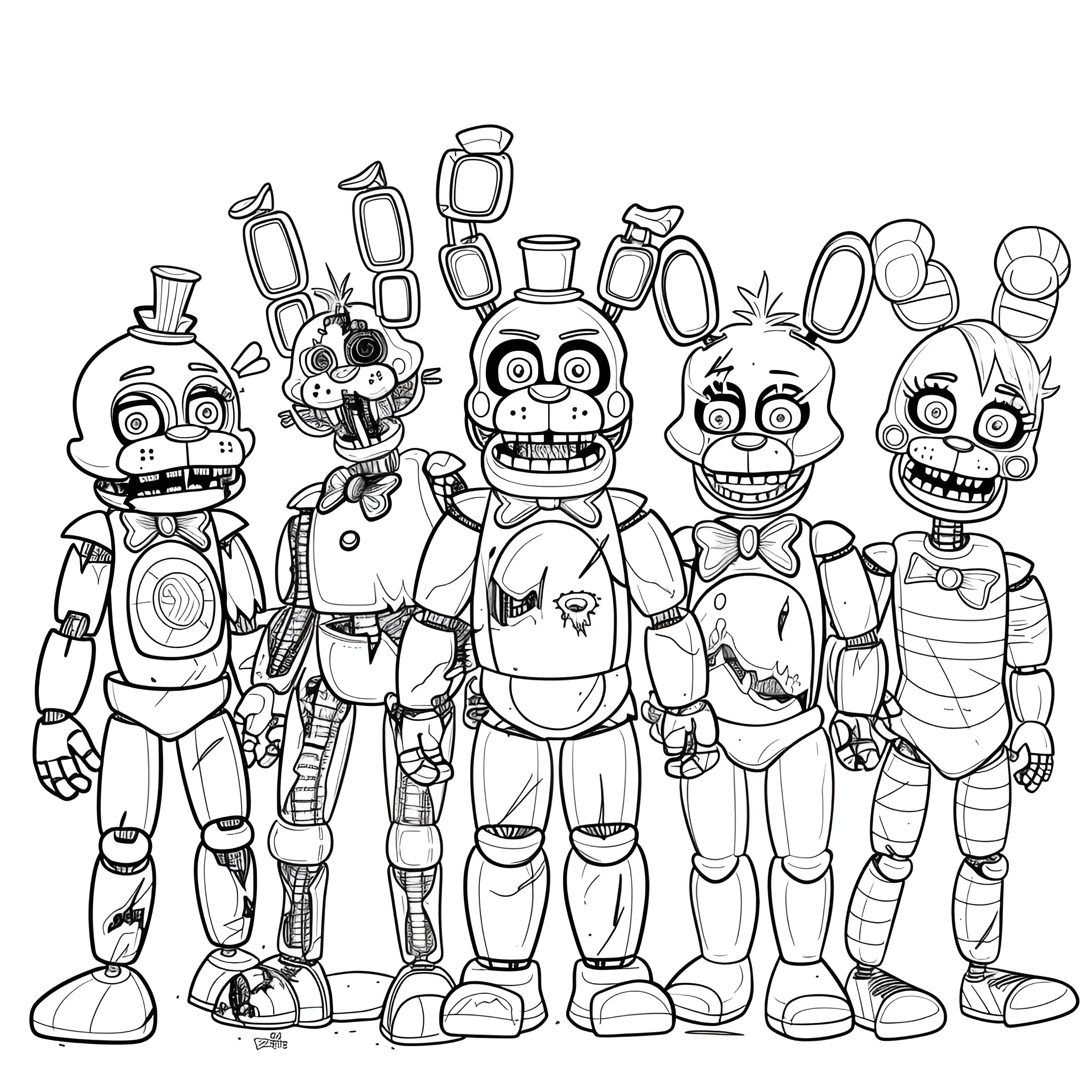 Best Five Nights At Freddy's Coloring Pages (Free Printable PDF)