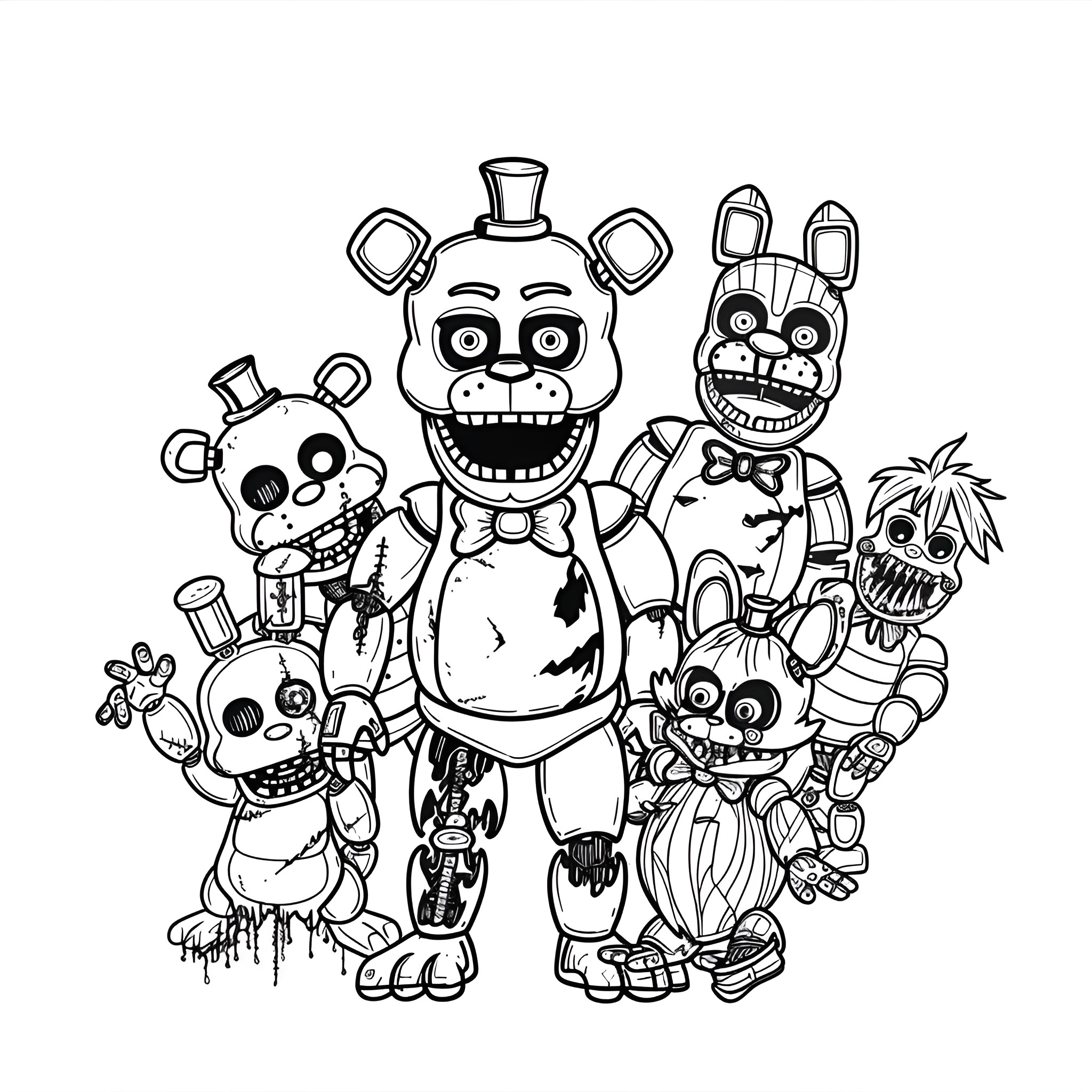 Best Five Nights At Freddy's Coloring Pages (Free Printable PDF)