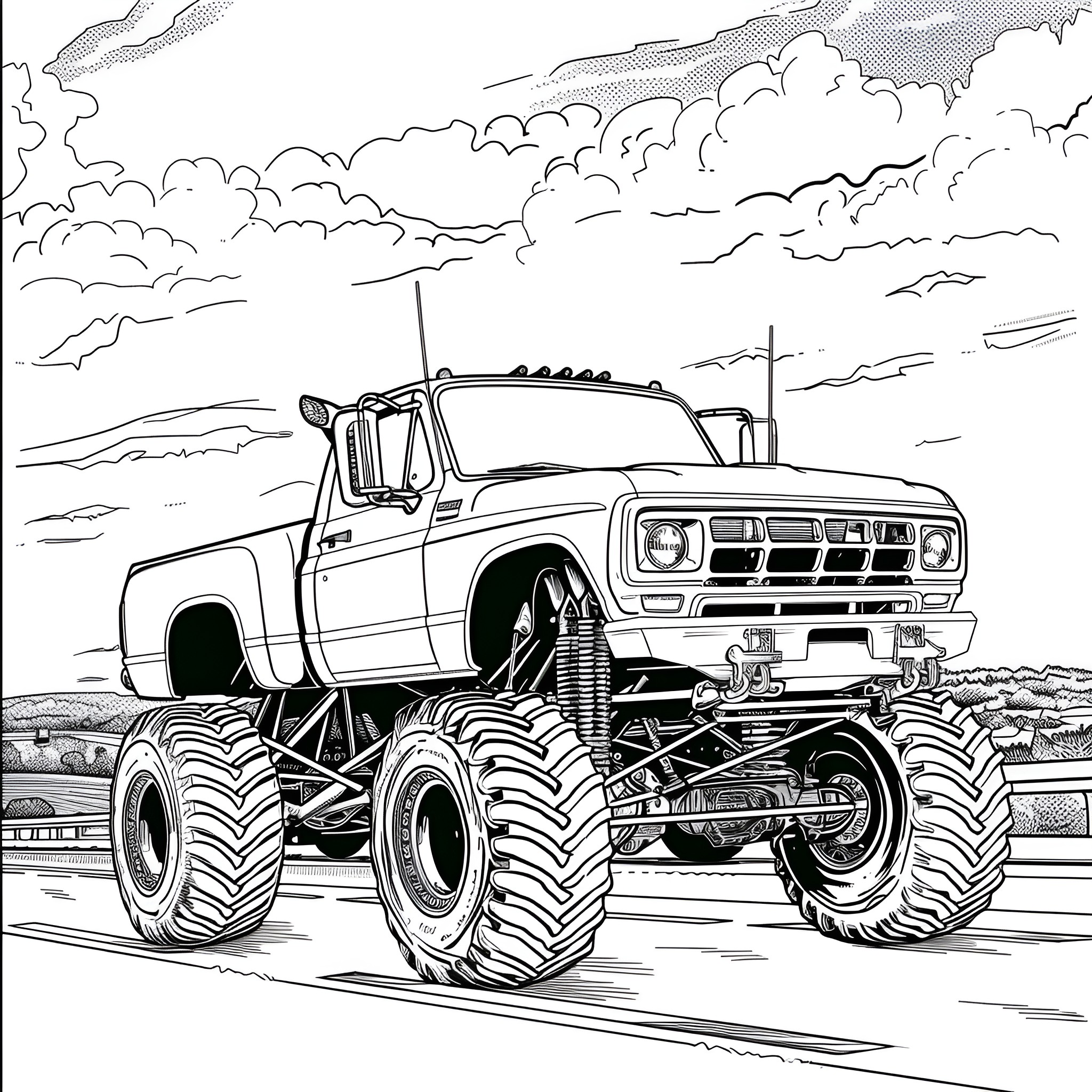 47 Best Monster Truck Coloring Pages (Free Printable PDFs)