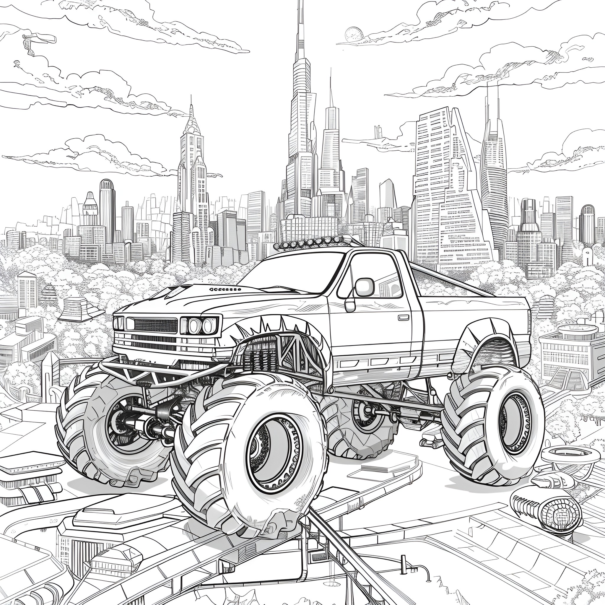 47 Best Monster Truck Coloring Pages (Free Printable PDFs)