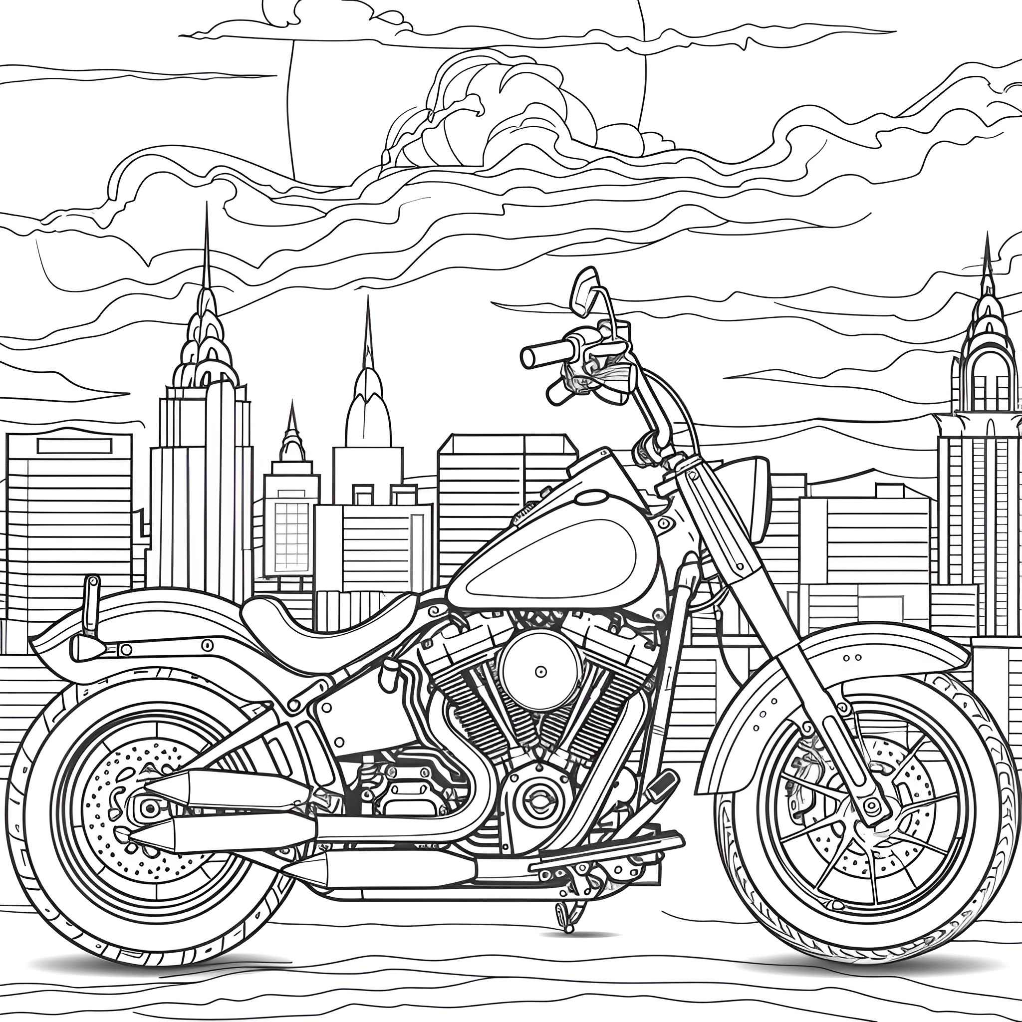 103 Best Motorcycle Coloring Pages (Free Printable PDFs)