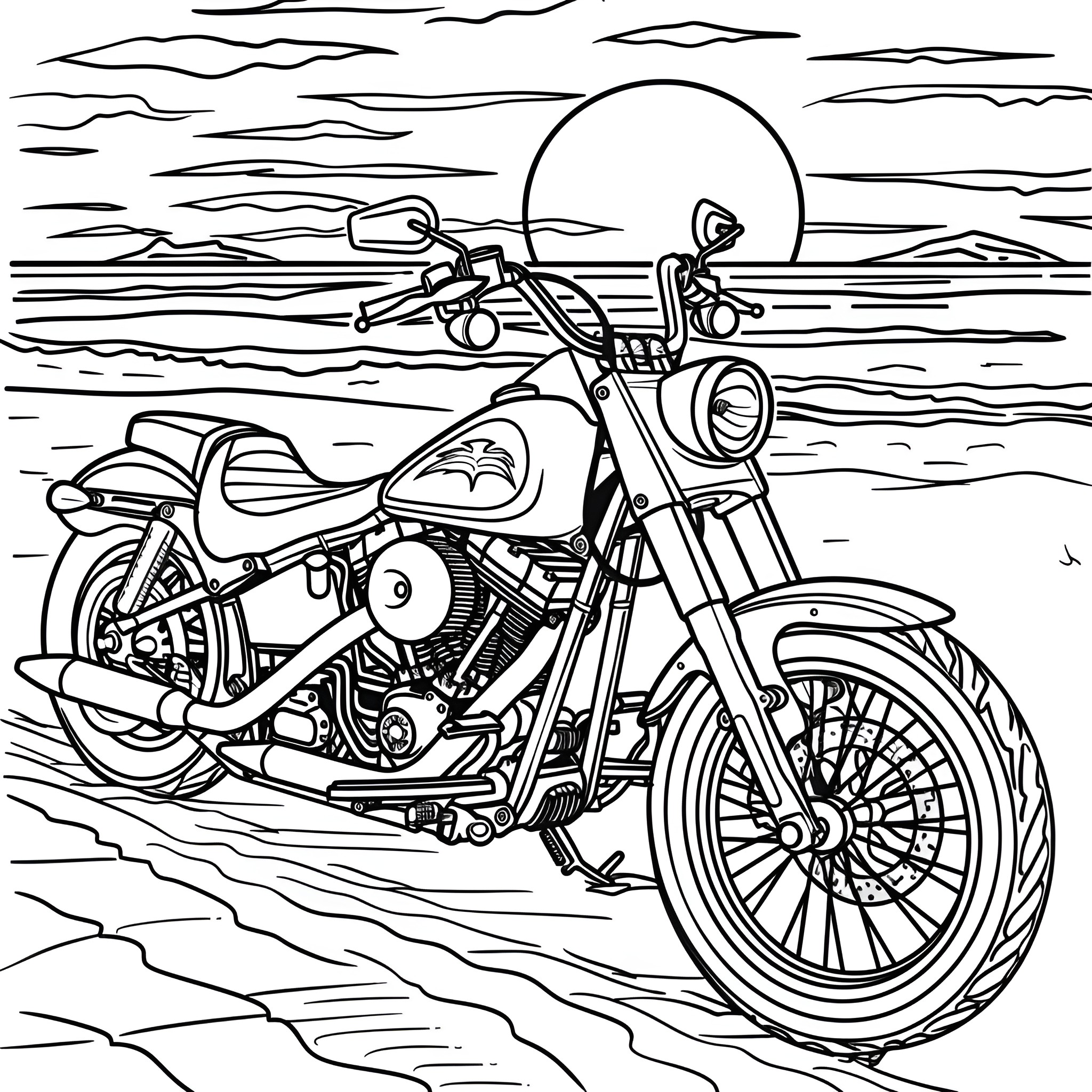 103 Best Motorcycle Coloring Pages (Free Printable PDFs)