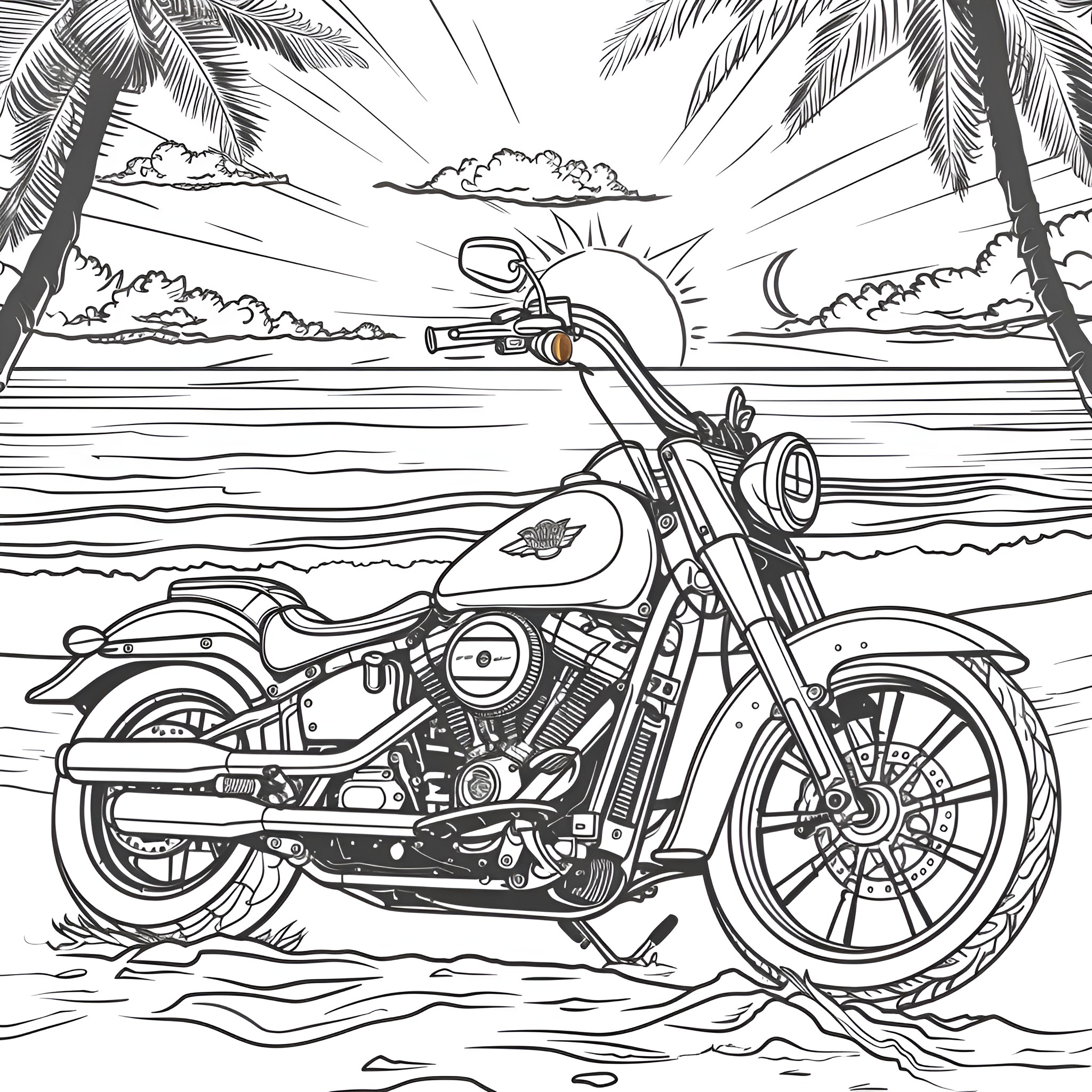 103 Best Motorcycle Coloring Pages (Free Printable PDFs)