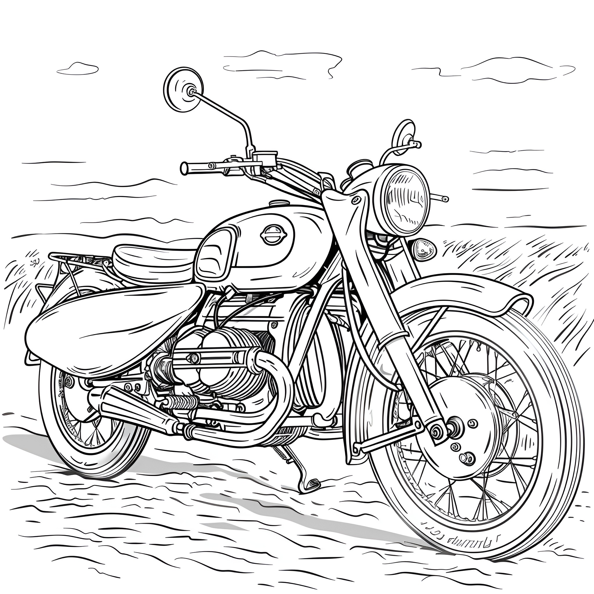 103 Best Motorcycle Coloring Pages (Free Printable PDFs)