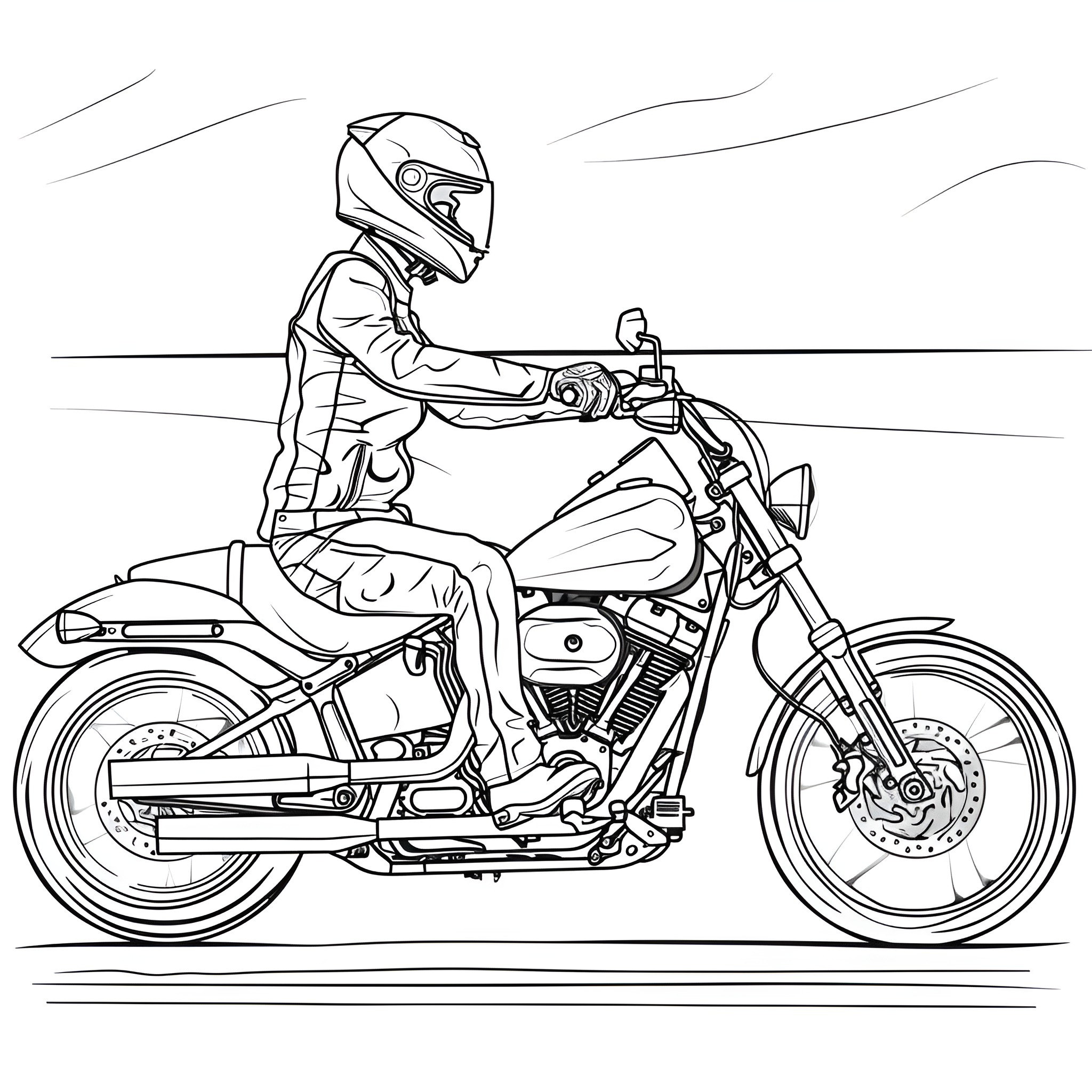 103 Best Motorcycle Coloring Pages (Free Printable PDFs)