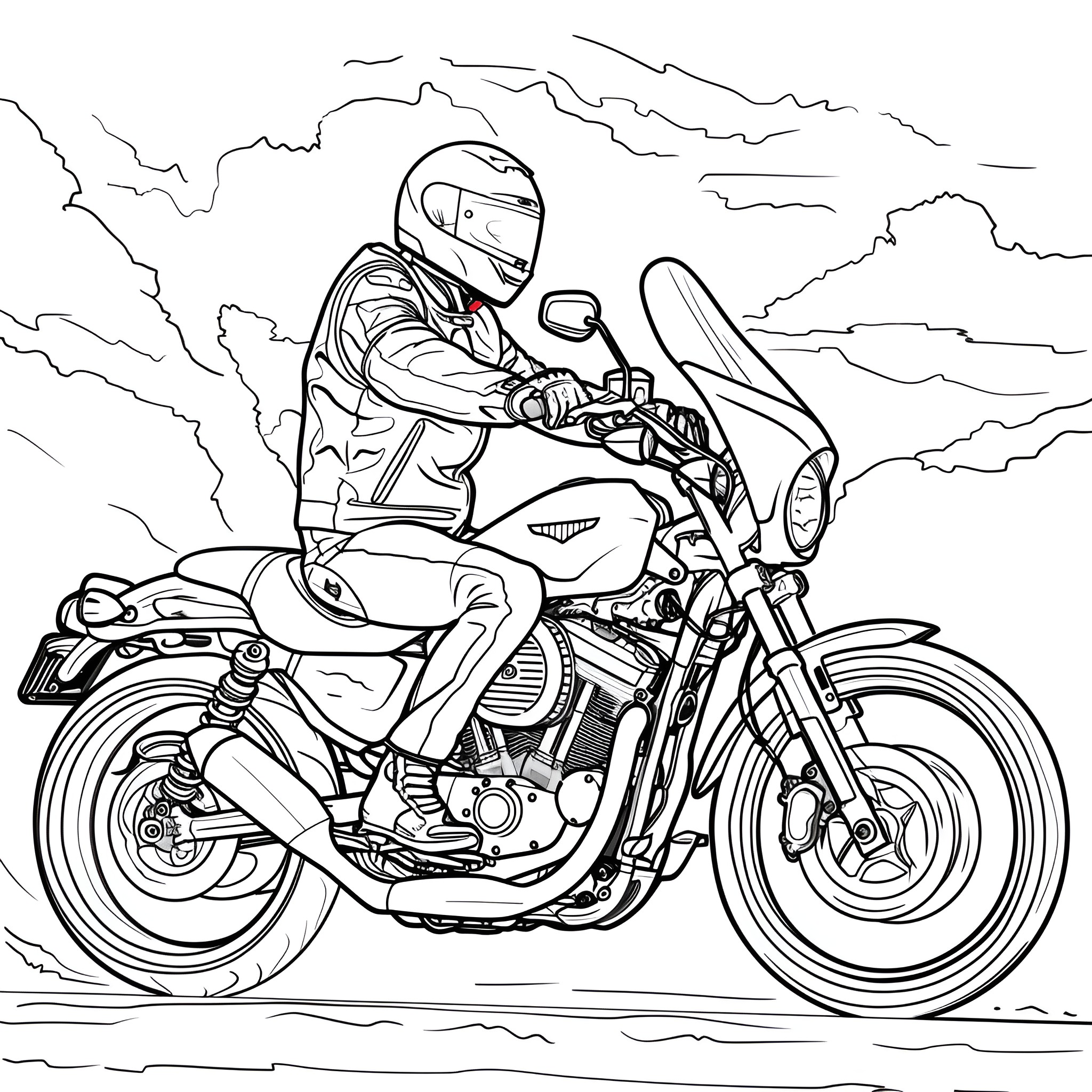 103 Best Motorcycle Coloring Pages (Free Printable PDFs)