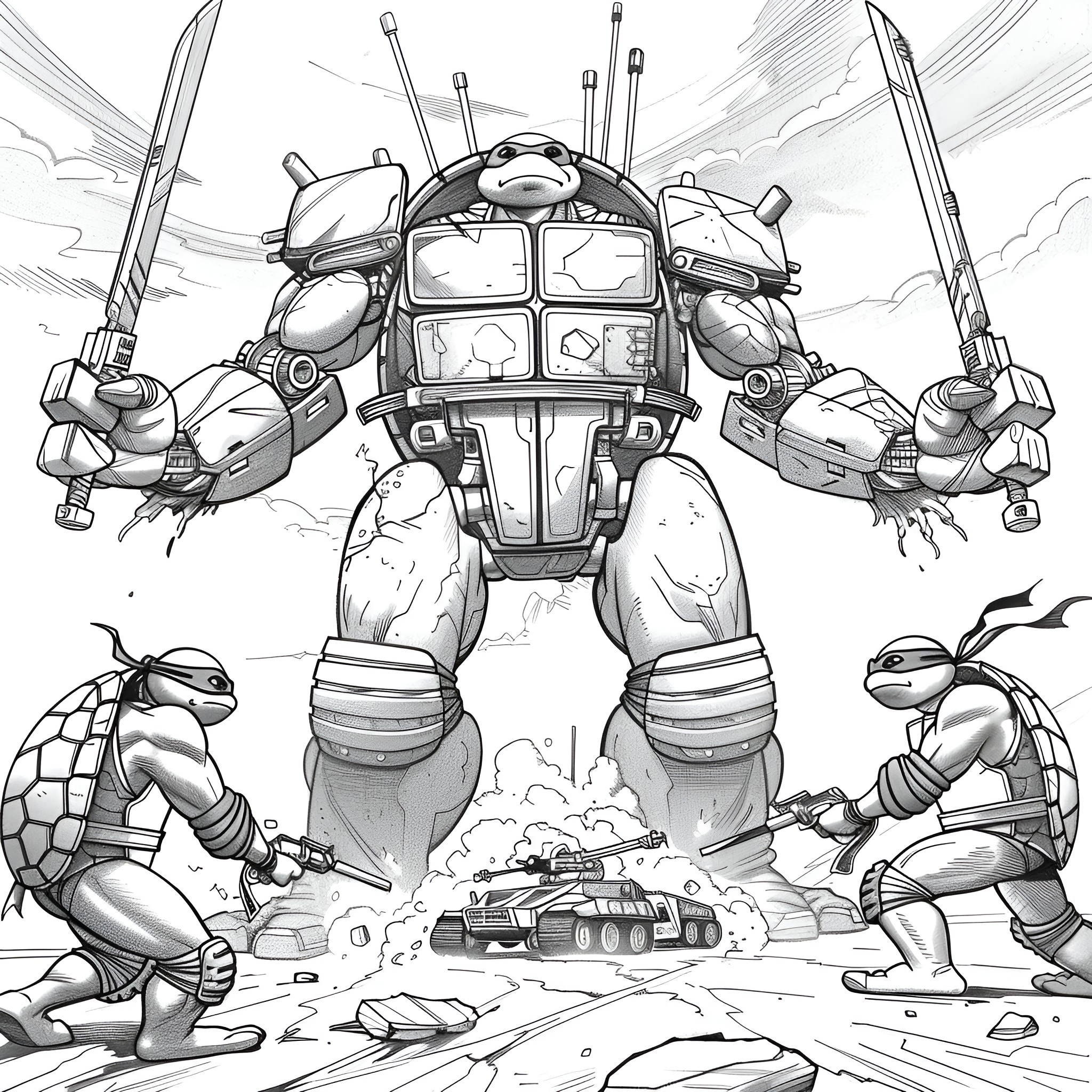 Best Ninja Turtles Coloring Pages (Free Printable PDF)
