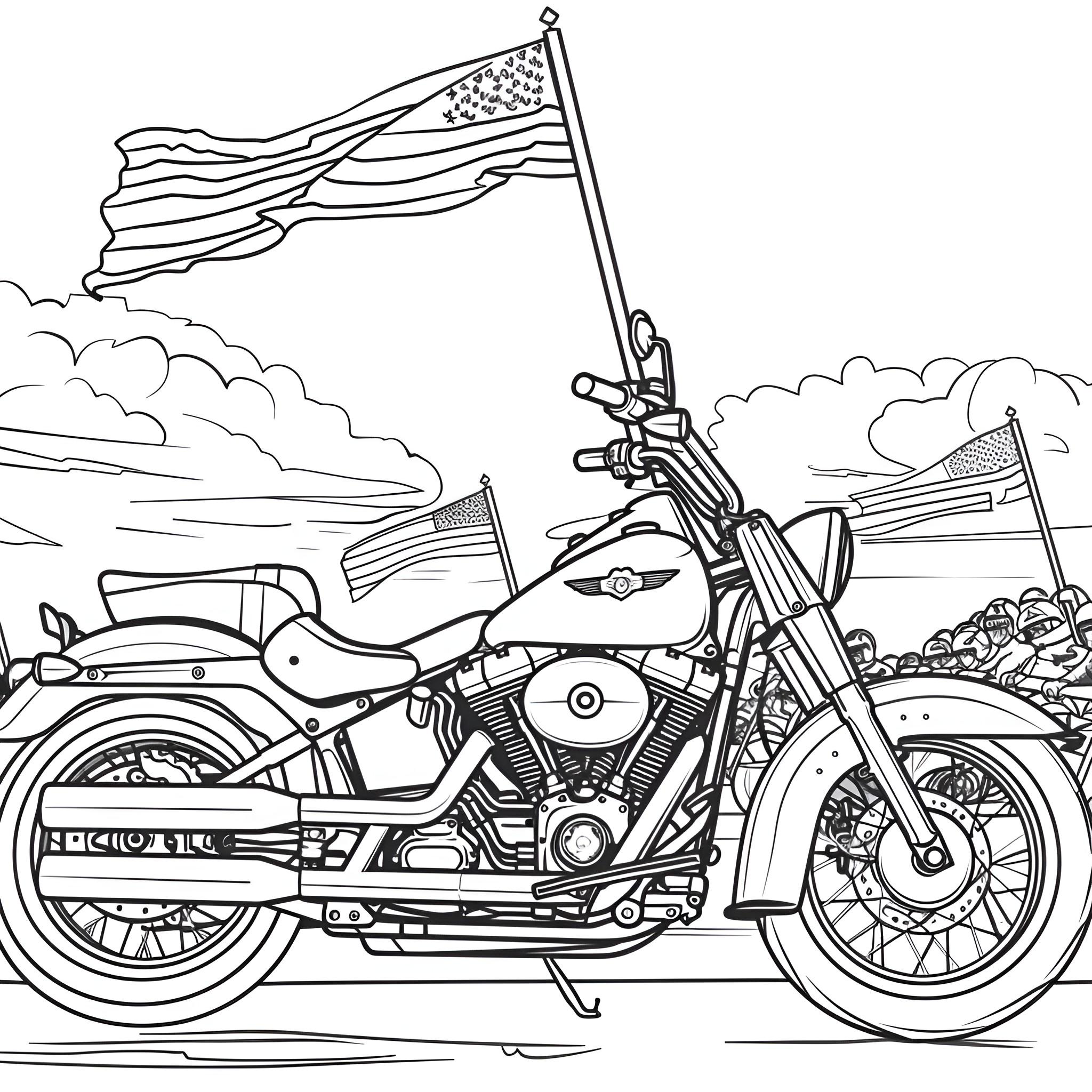 103 Best Motorcycle Coloring Pages (Free Printable PDFs)