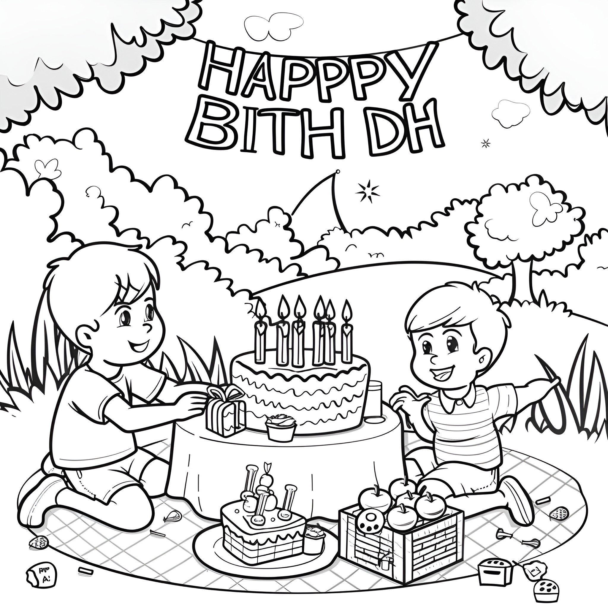 Best Happy Birthday Coloring Pages (Free Printable PDF)