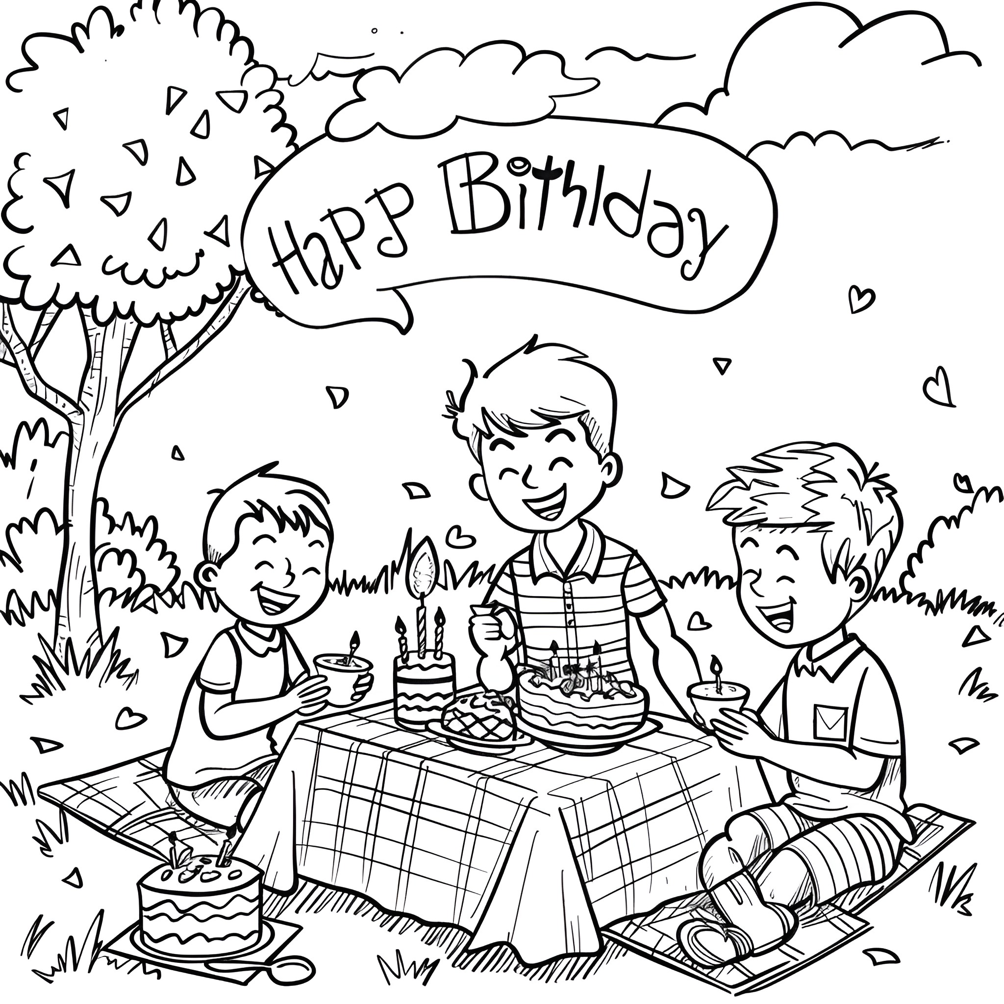 Best Happy Birthday Coloring Pages (Free Printable PDF)