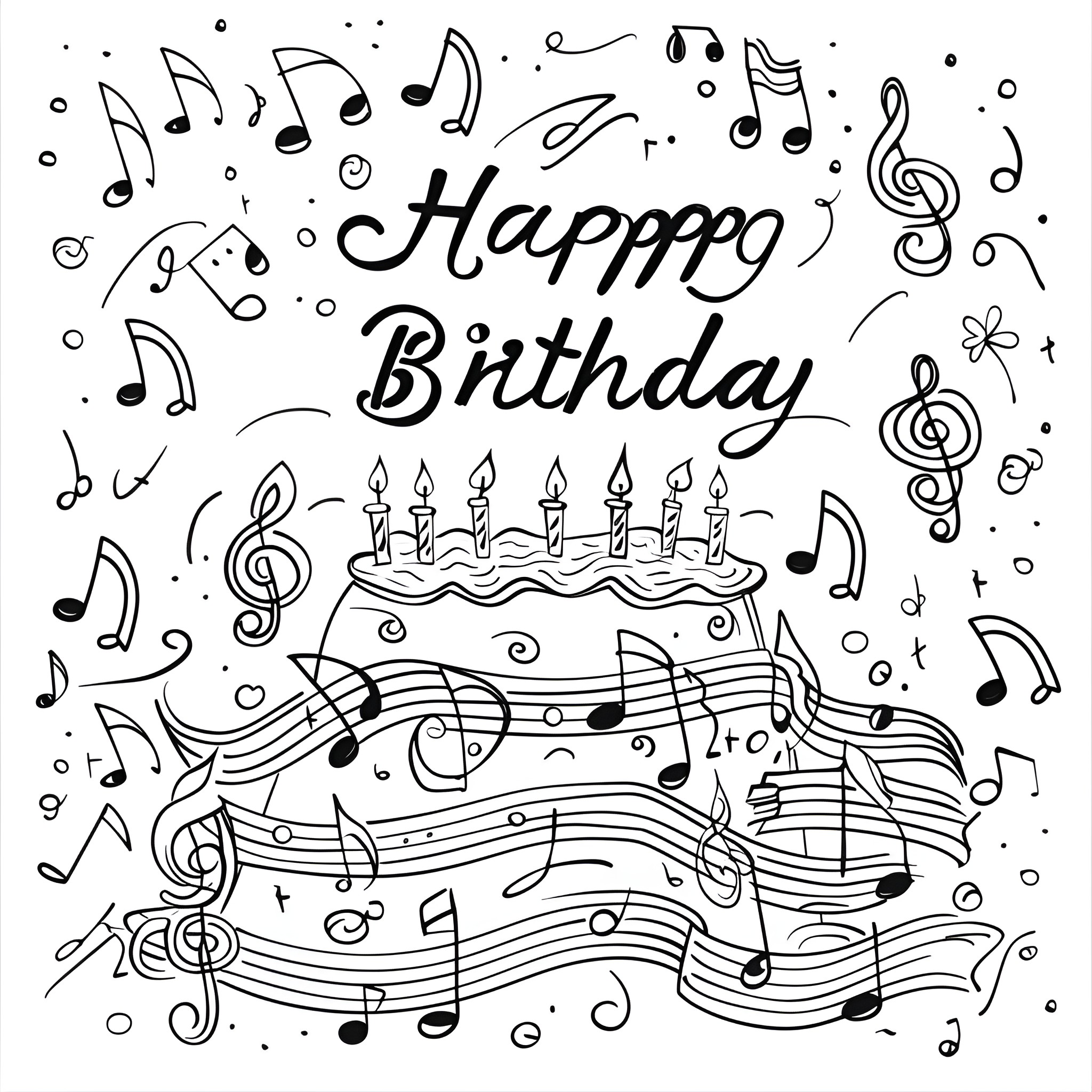 Best Happy Birthday Coloring Pages (Free Printable PDF)