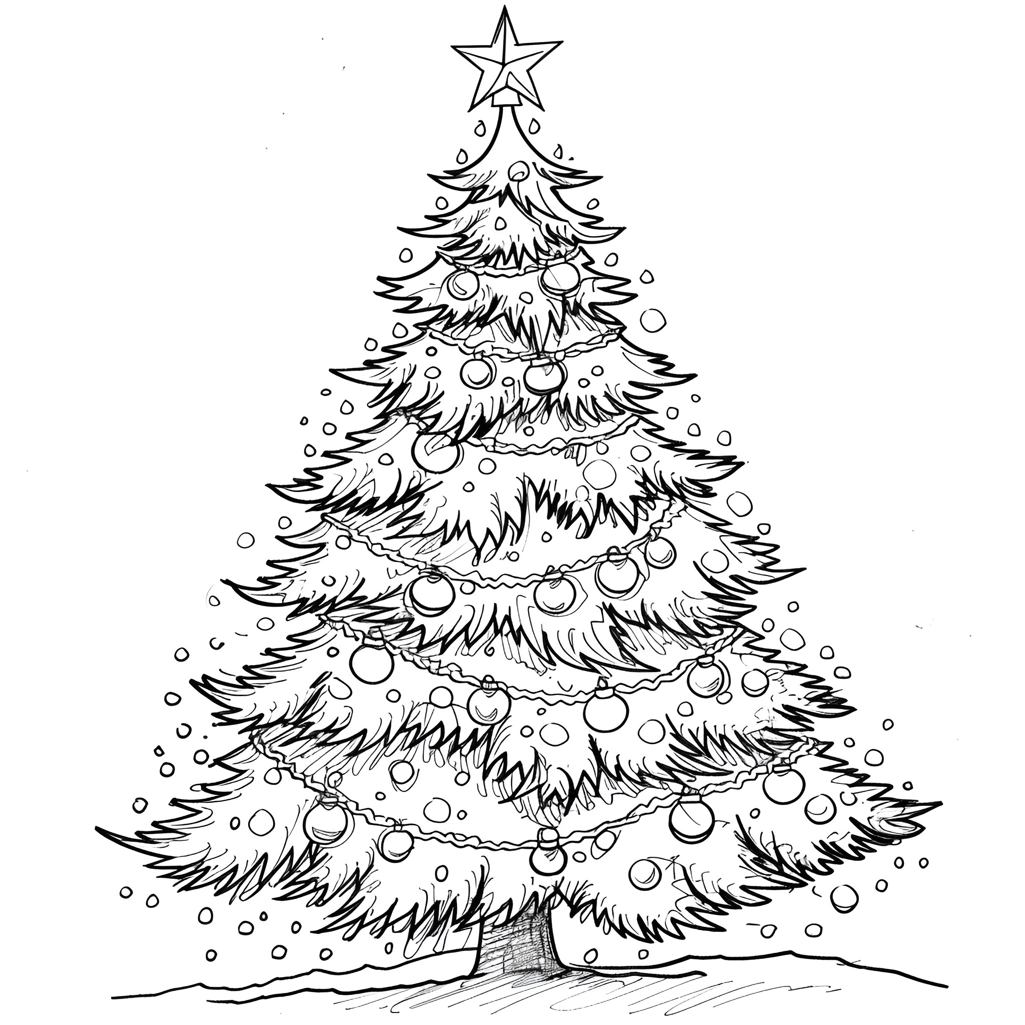 Best Christmas Tree Coloring Pages (Free Printable PDF)