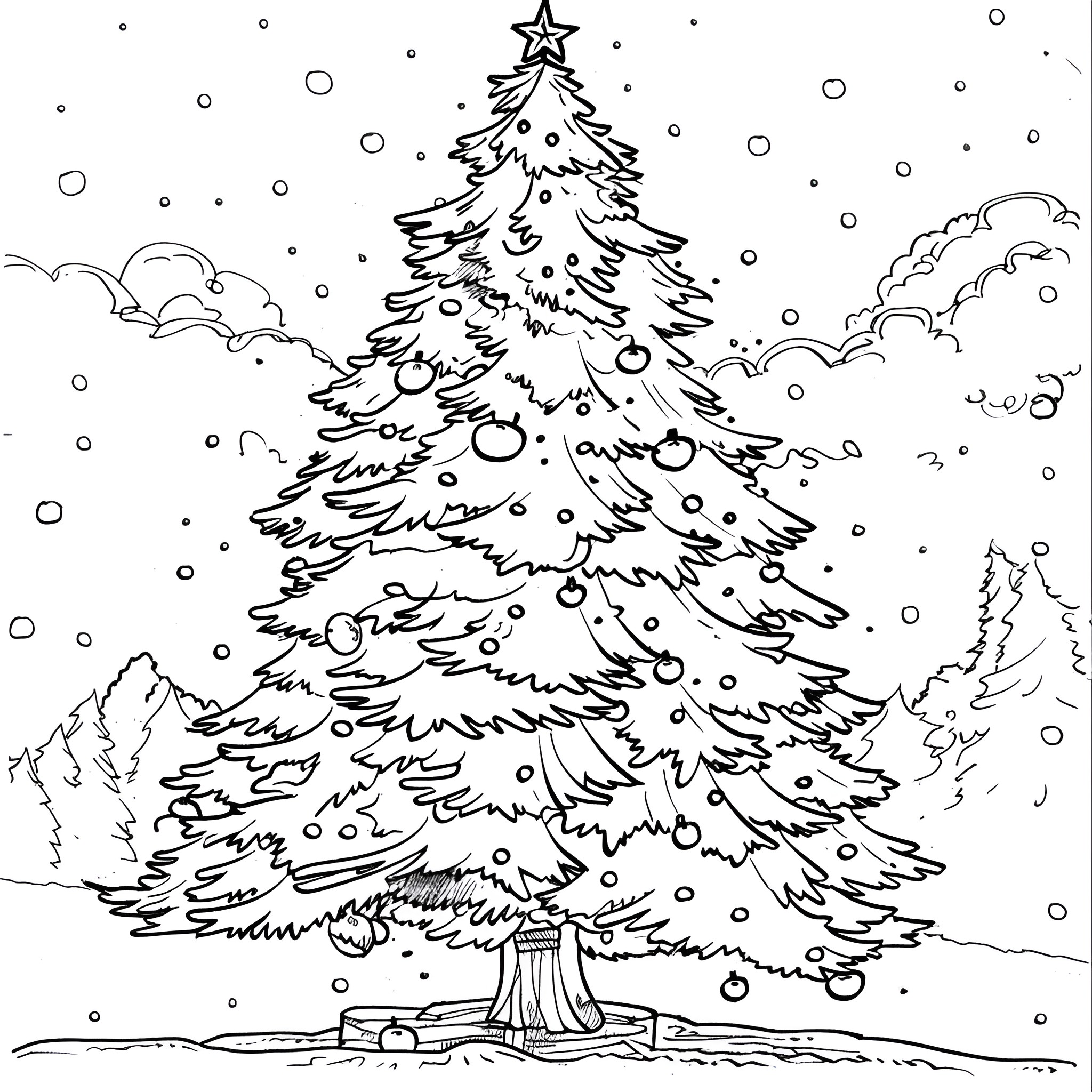 Best Christmas Tree Coloring Pages (Free Printable PDF)