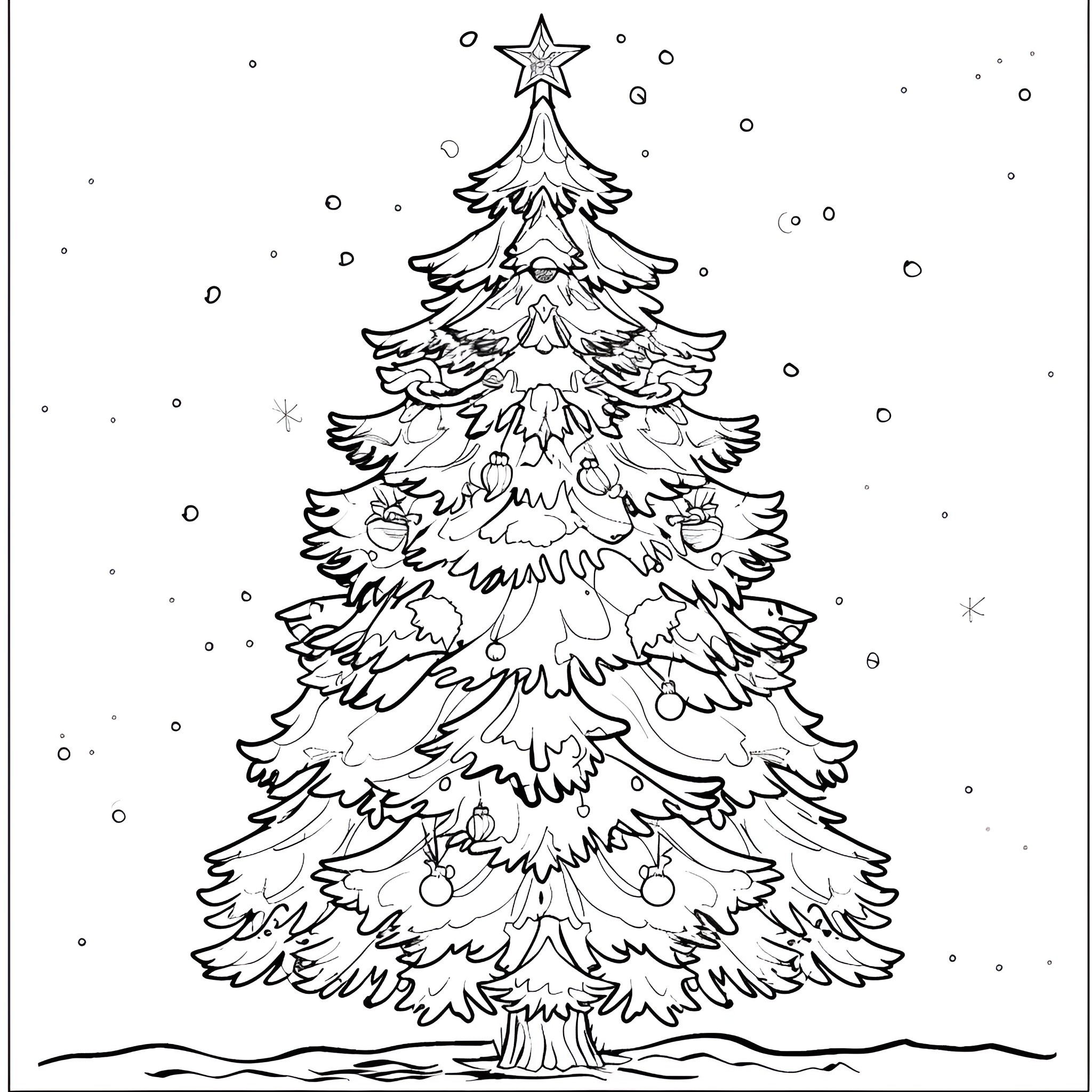 Best Christmas Tree Coloring Pages (Free Printable PDF)