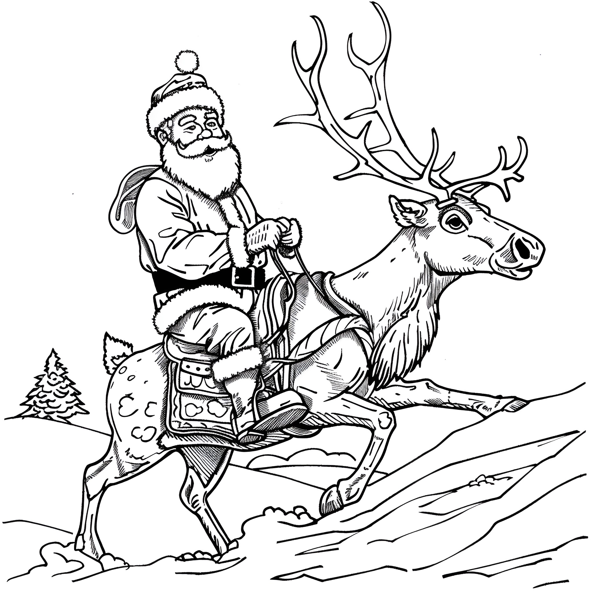 90 Best Santa Claus Coloring Pages (Free Printable PDFs)