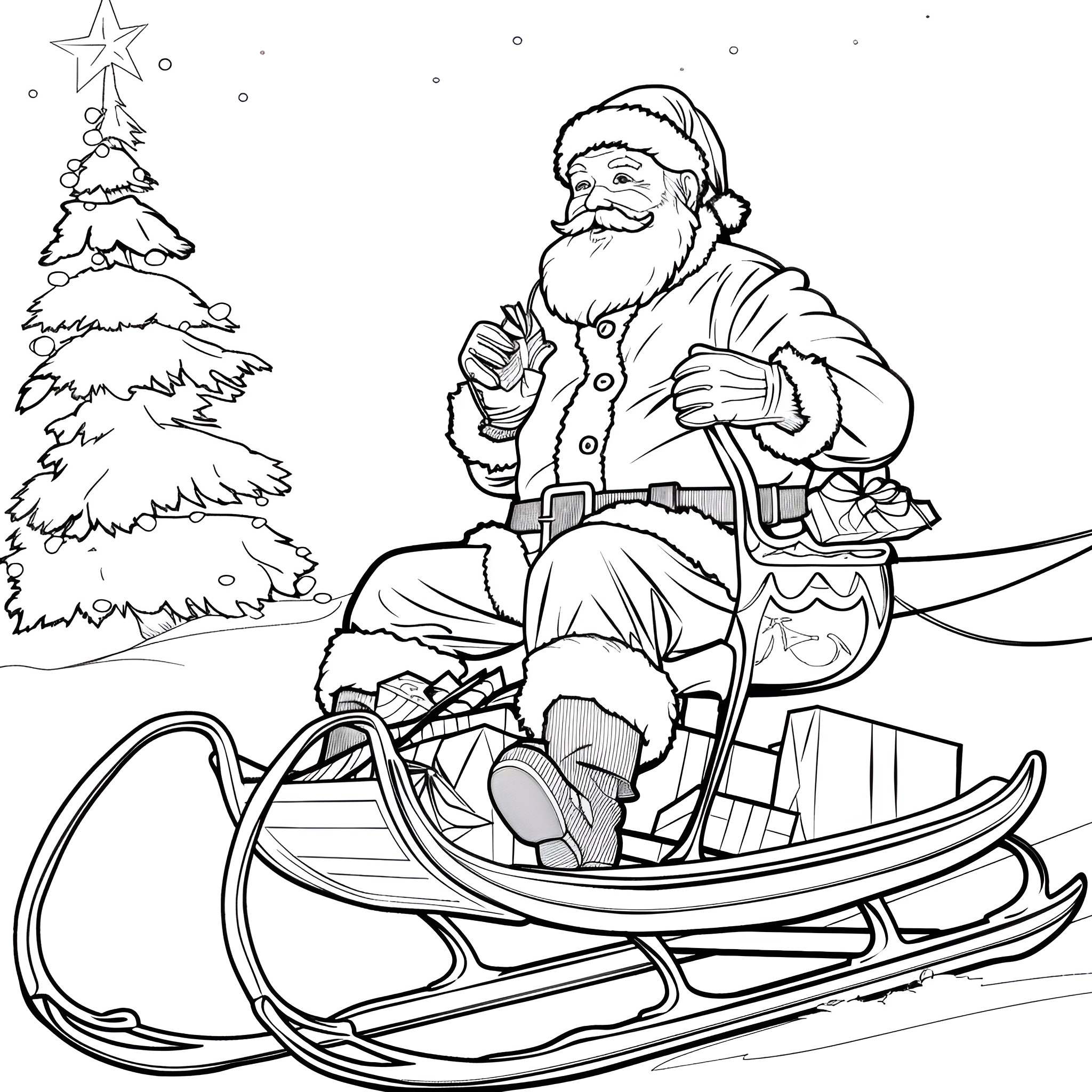90 Best Santa Claus Coloring Pages (Free Printable PDFs)
