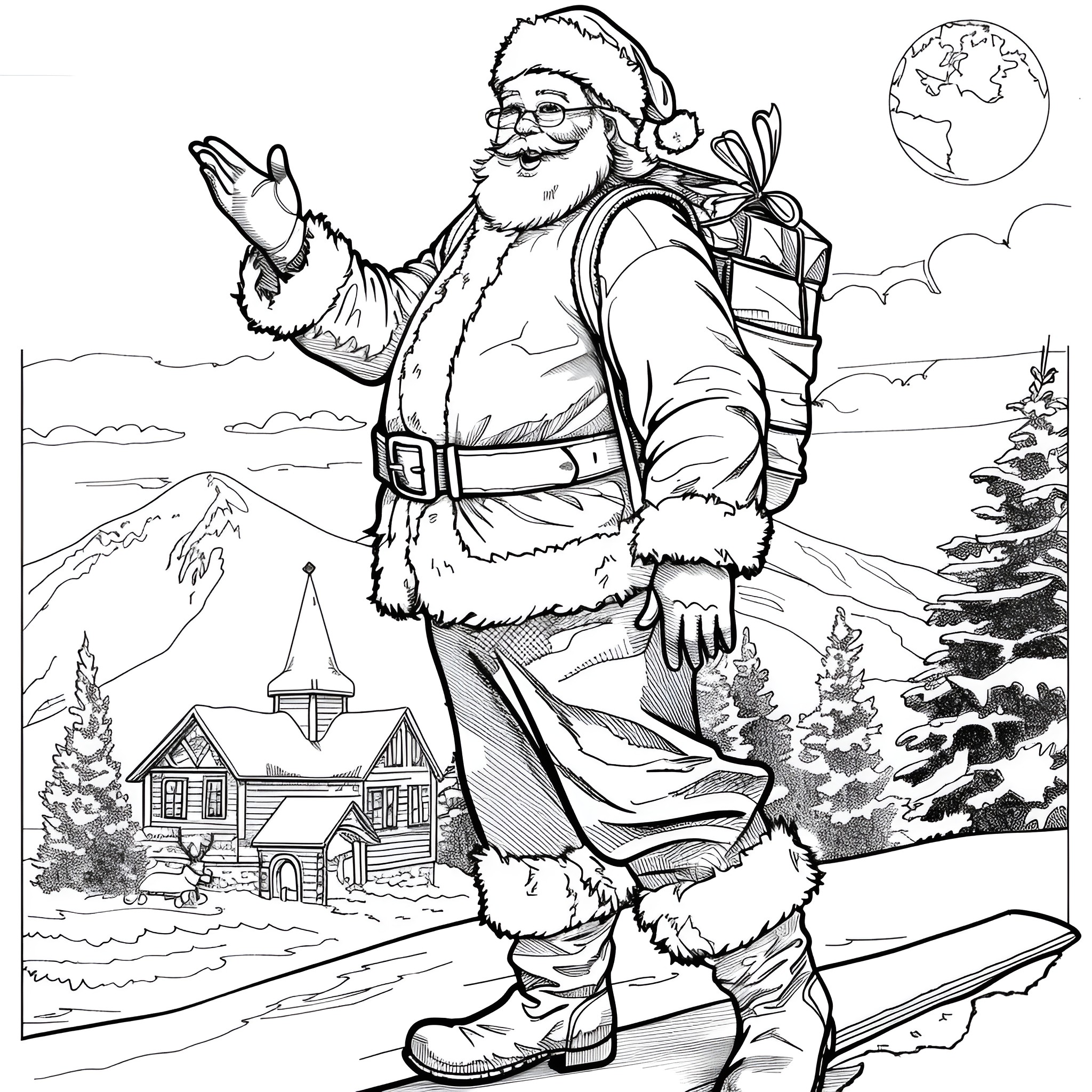 90 Best Santa Claus Coloring Pages (Free Printable PDFs)