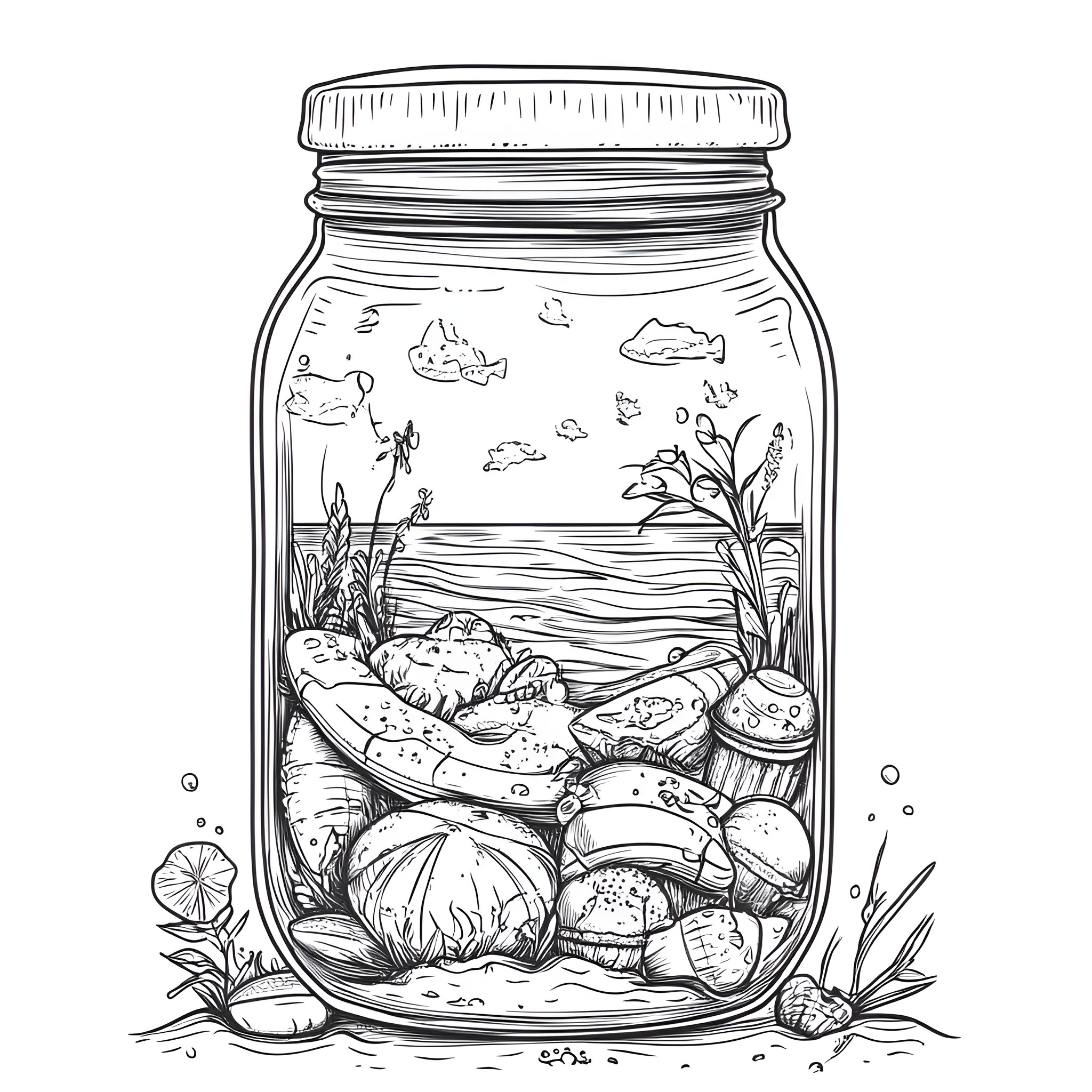 Best Life In A Jar Coloring Pages (Free Printable PDF)