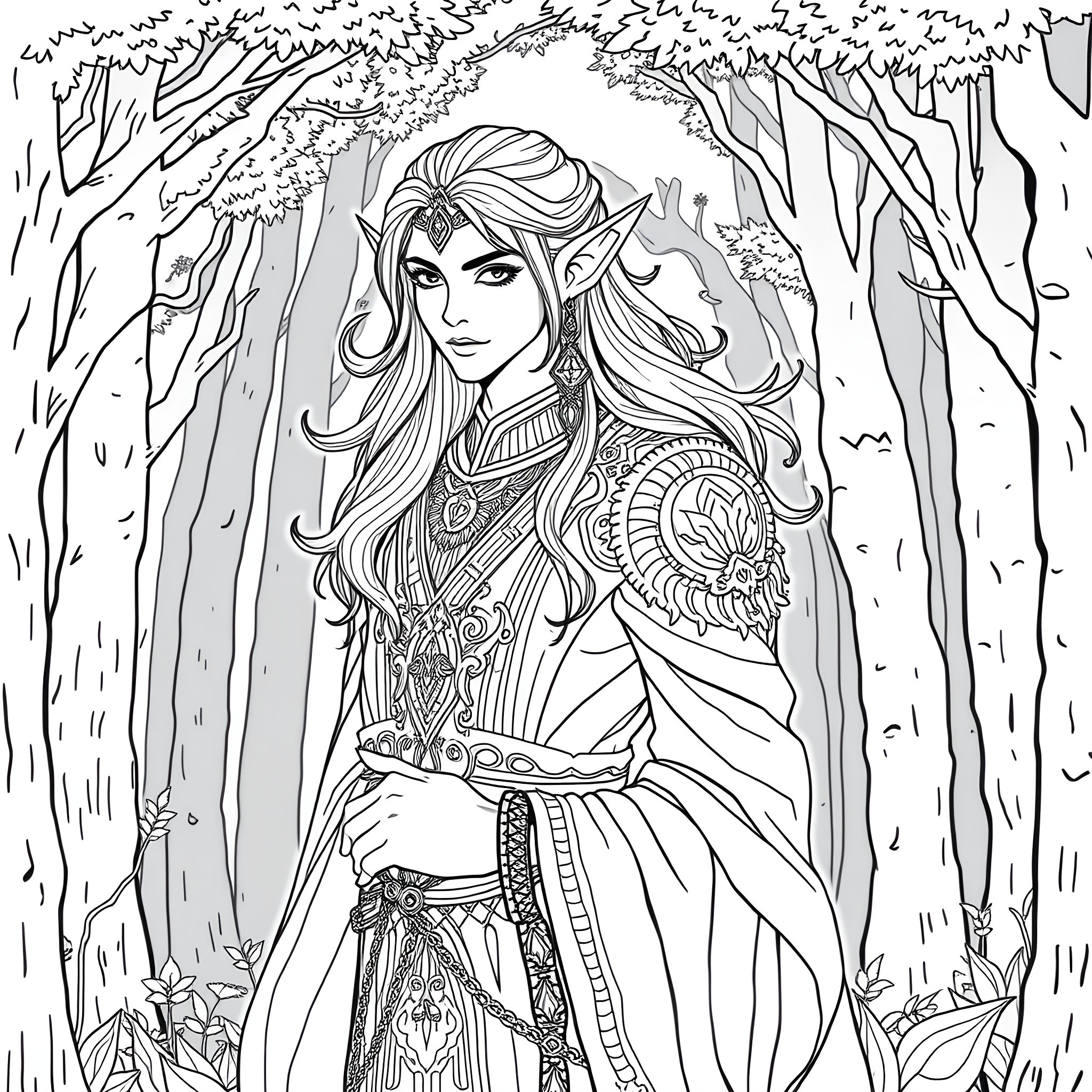 Best Realistic Elven Man Coloring Pages (Free Printable PDF)