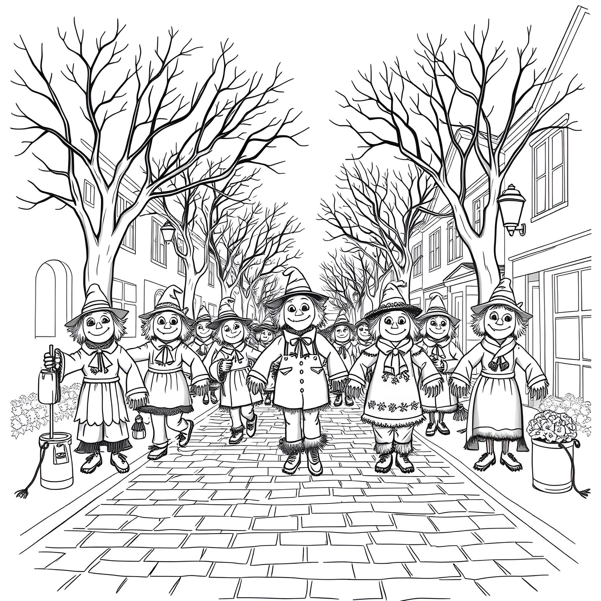 2 Best Scarecrow Parade Coloring Pages (Free Printable PDFs)