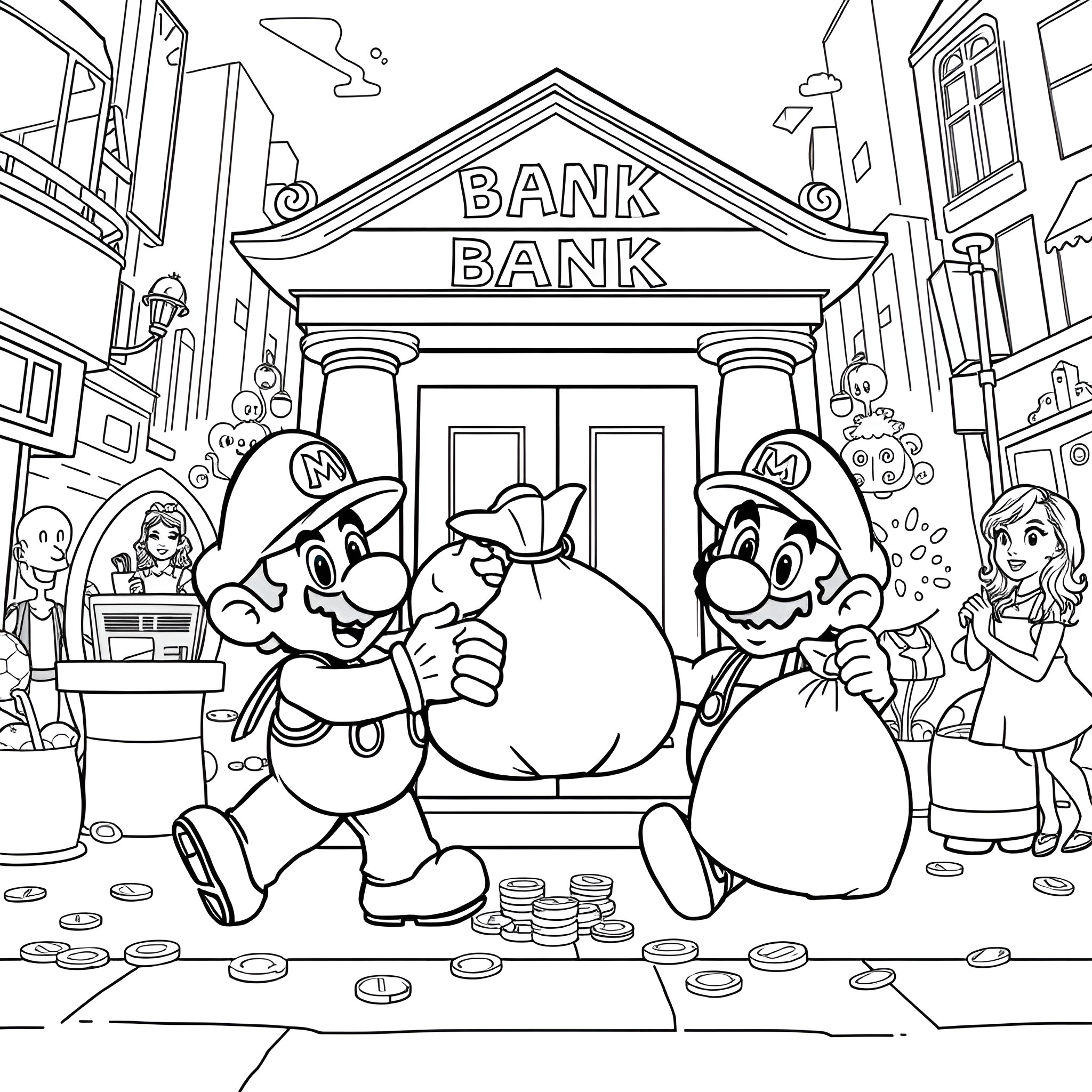 3 Best Mario Bros Coloring Pages (Free Printable PDFs)