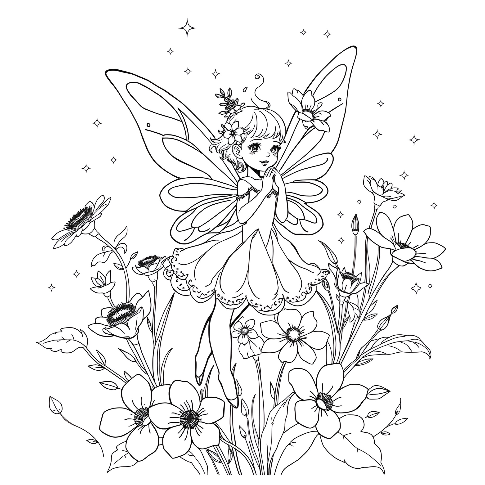 Best Flower Fairy Coloring Pages (Free Printable PDF)