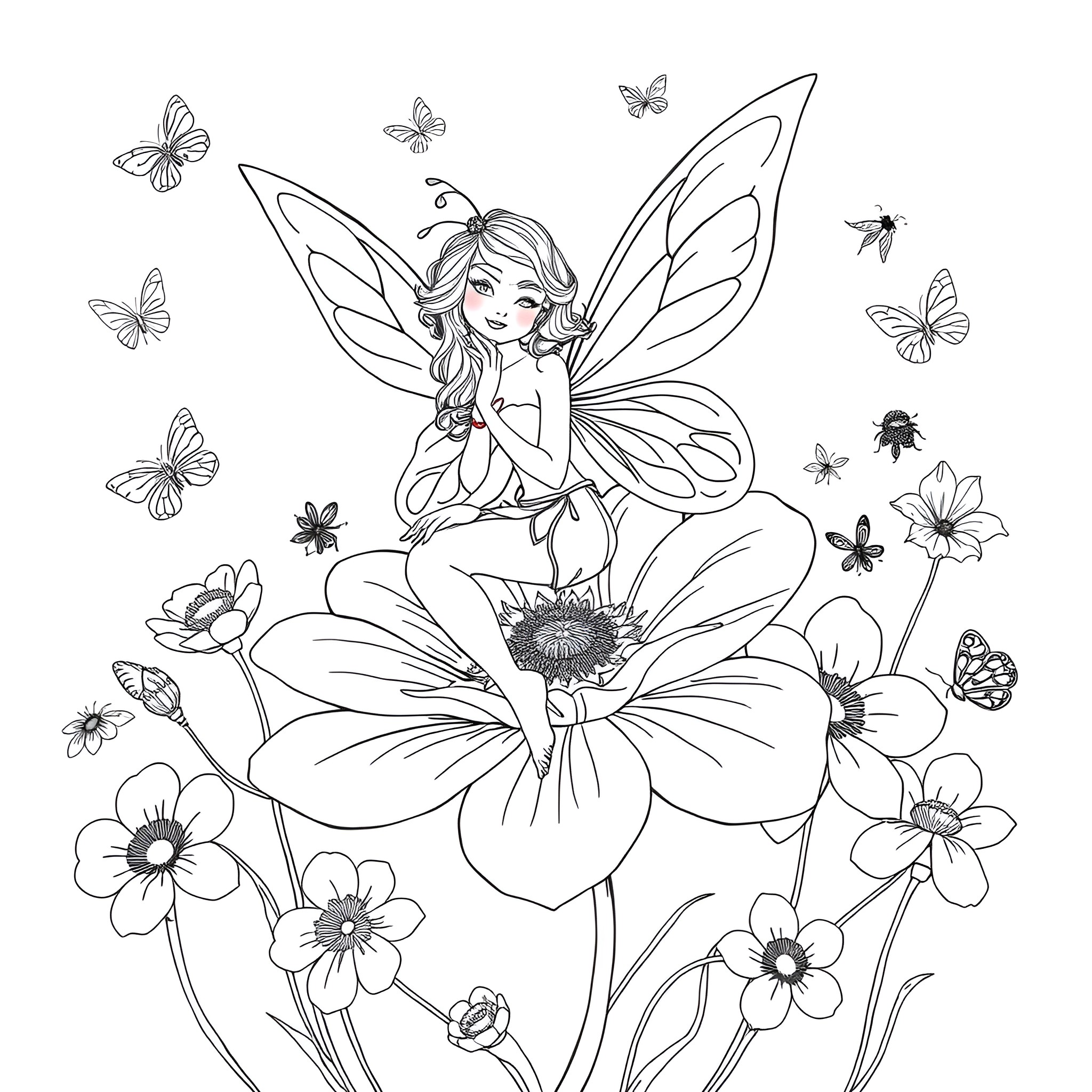 2 Best Woman and Flowers Coloring Pages (Free Printable PDFs)