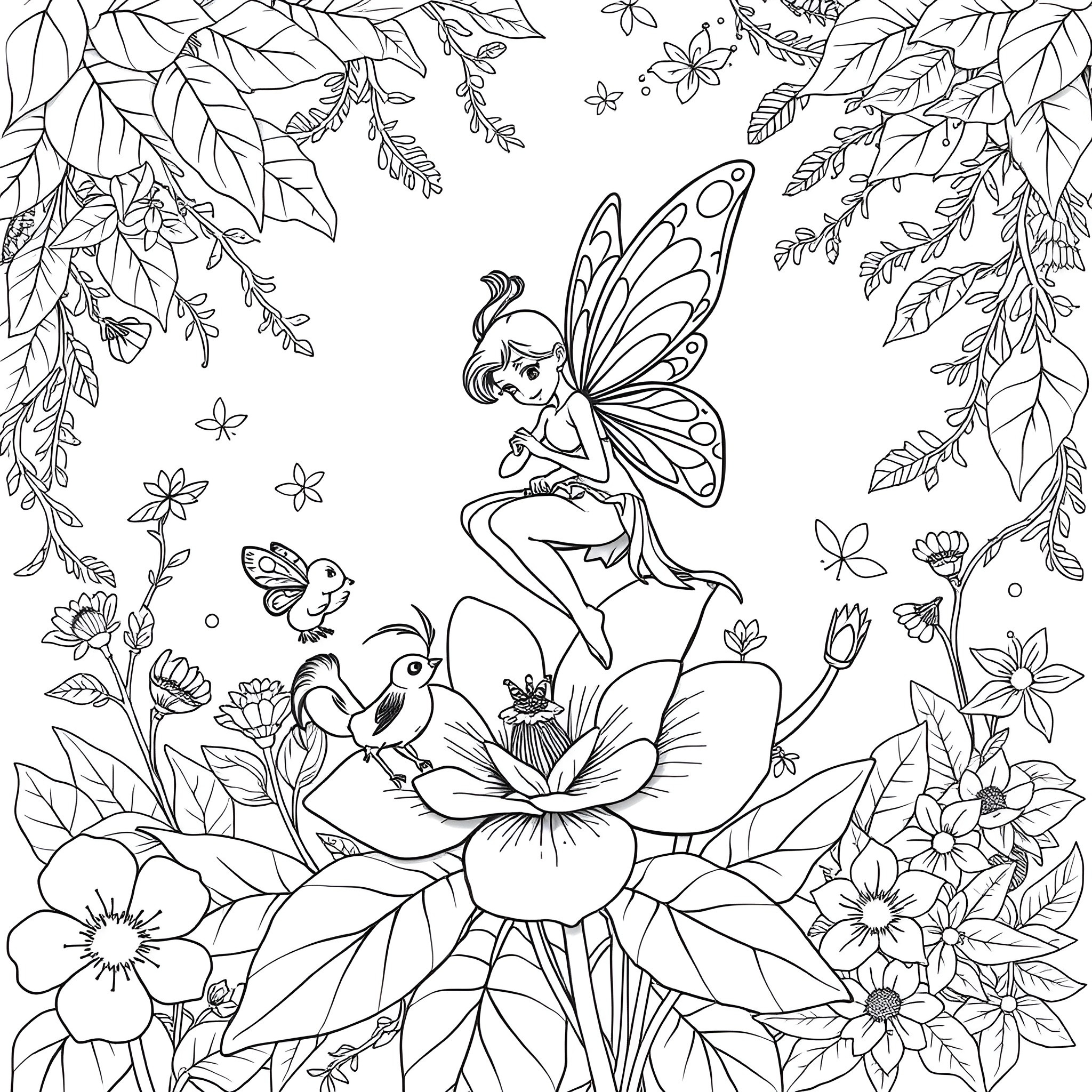 98 Best Fairy Coloring Pages (Free Printable PDFs)