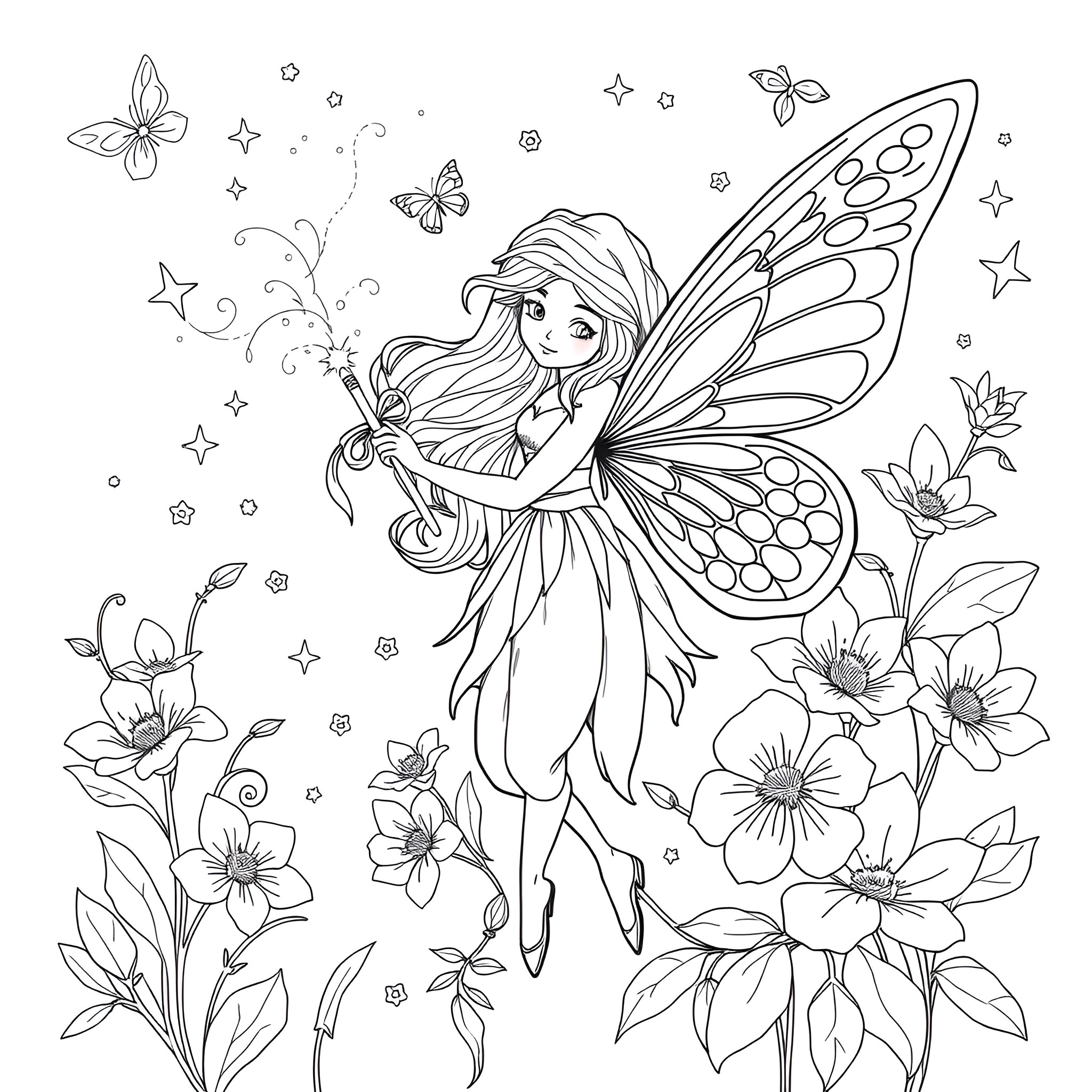 98 Best Fairy Coloring Pages (Free Printable PDFs)
