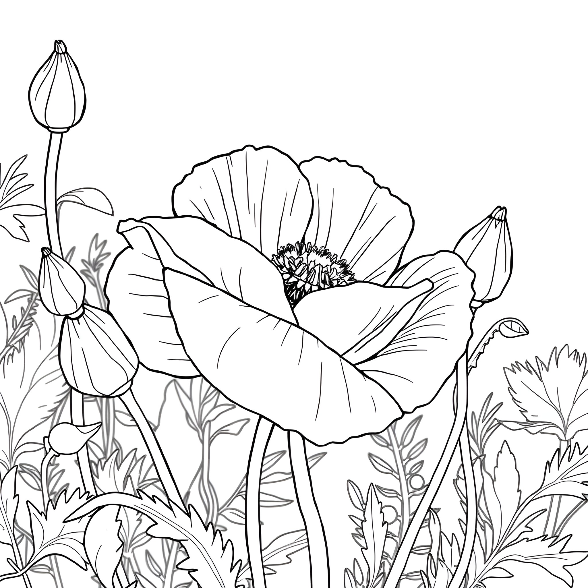 5 Best Poppy Coloring Pages (Free Printable PDFs)