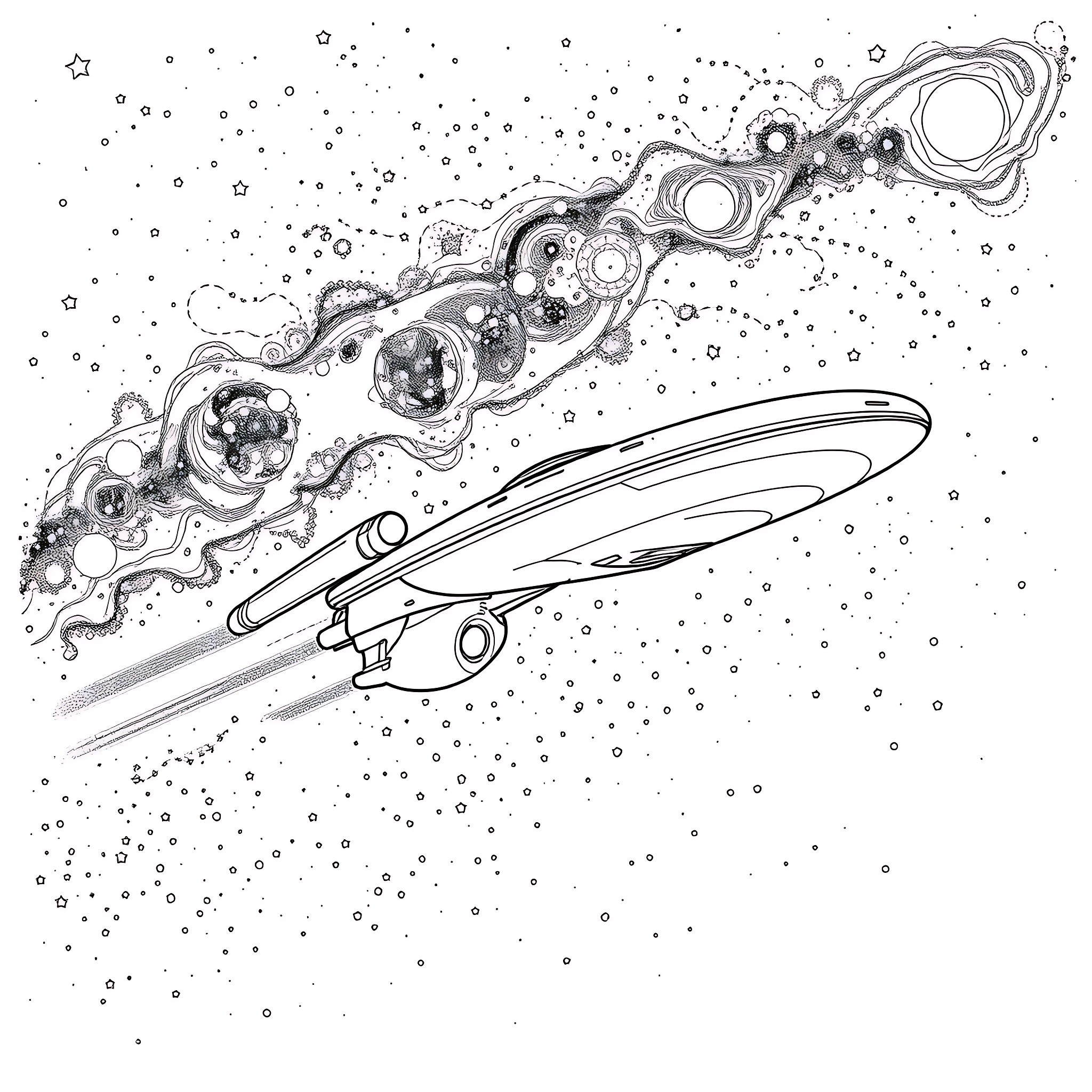 Best Star Ship Coloring Pages (Free Printable PDF)