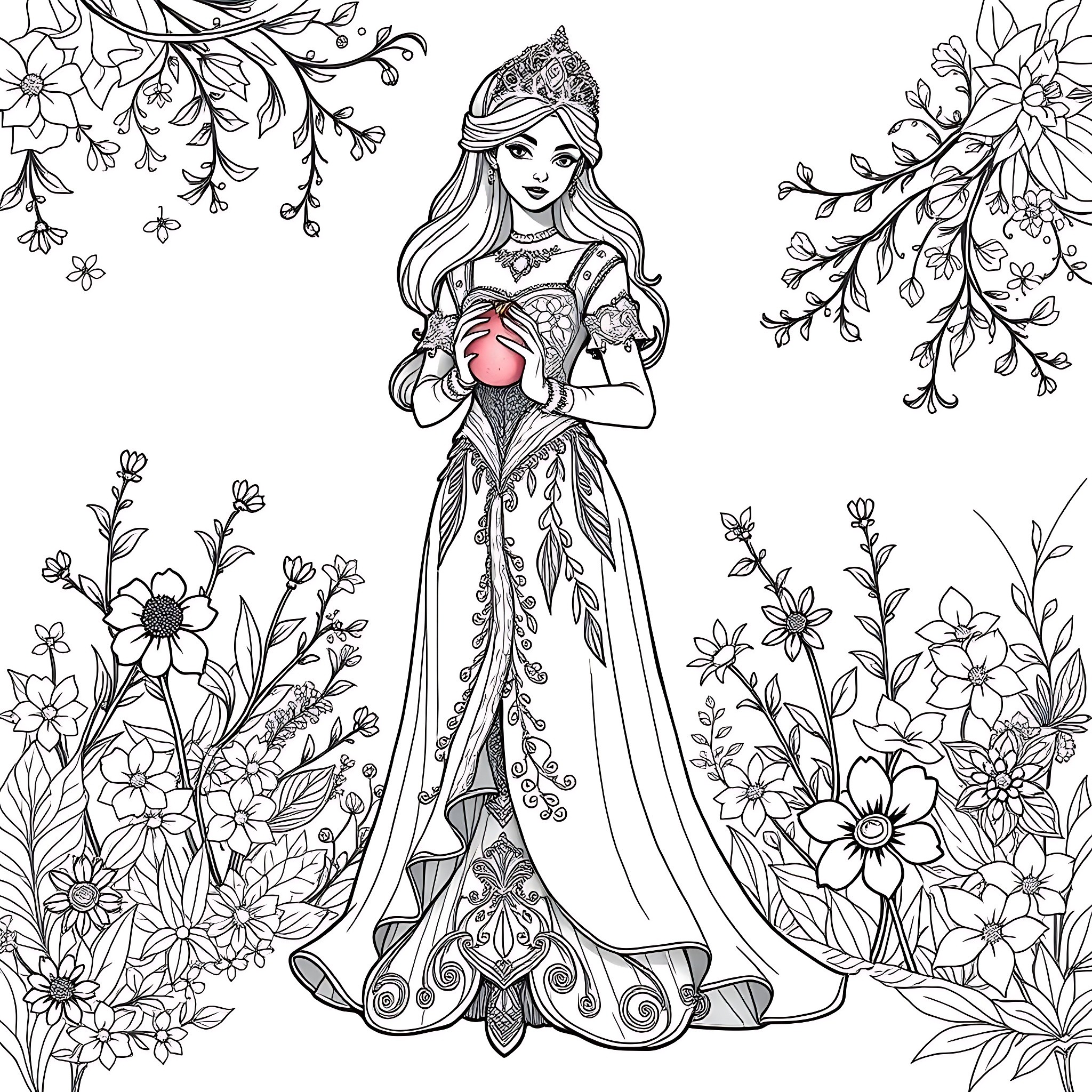 39 Best Princess Coloring Pages (Free Printable PDFs)