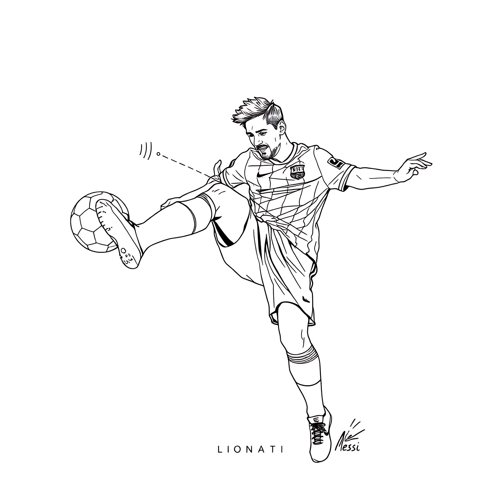 Best Lionel Messi Coloring Pages (Free Printable PDF)