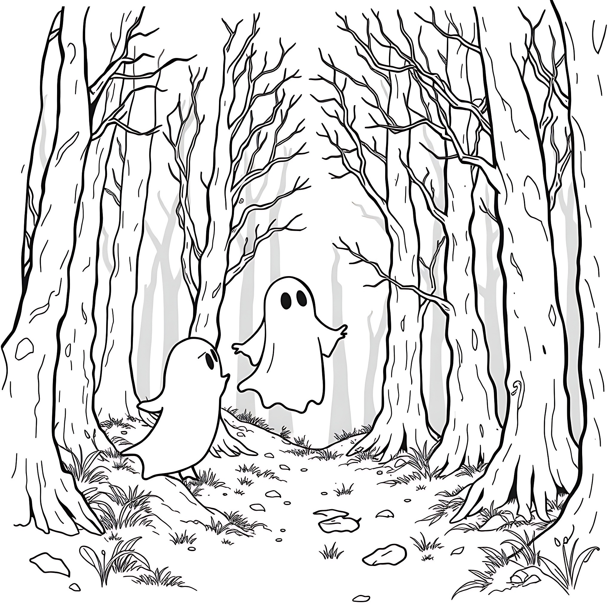 125 Best Ghost Coloring Pages (Free Printable PDFs)