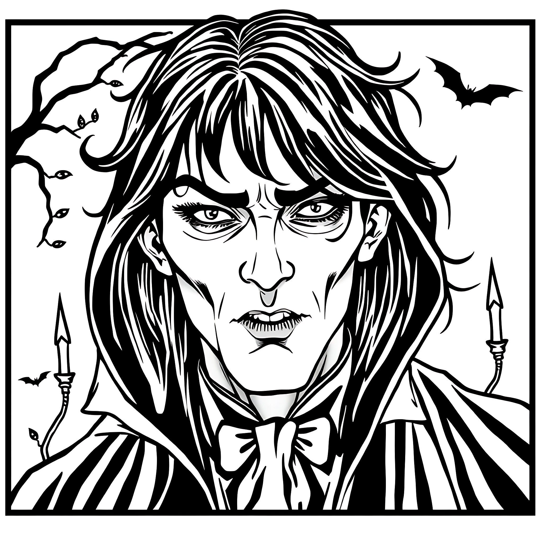 Best Vampire Coloring Pages (Free Printable PDF)