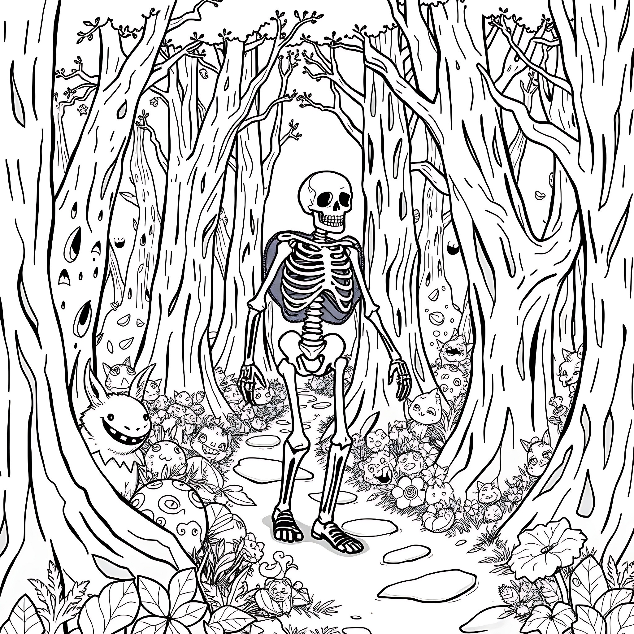117 Best Skeleton Coloring Pages (Free Printable PDFs)