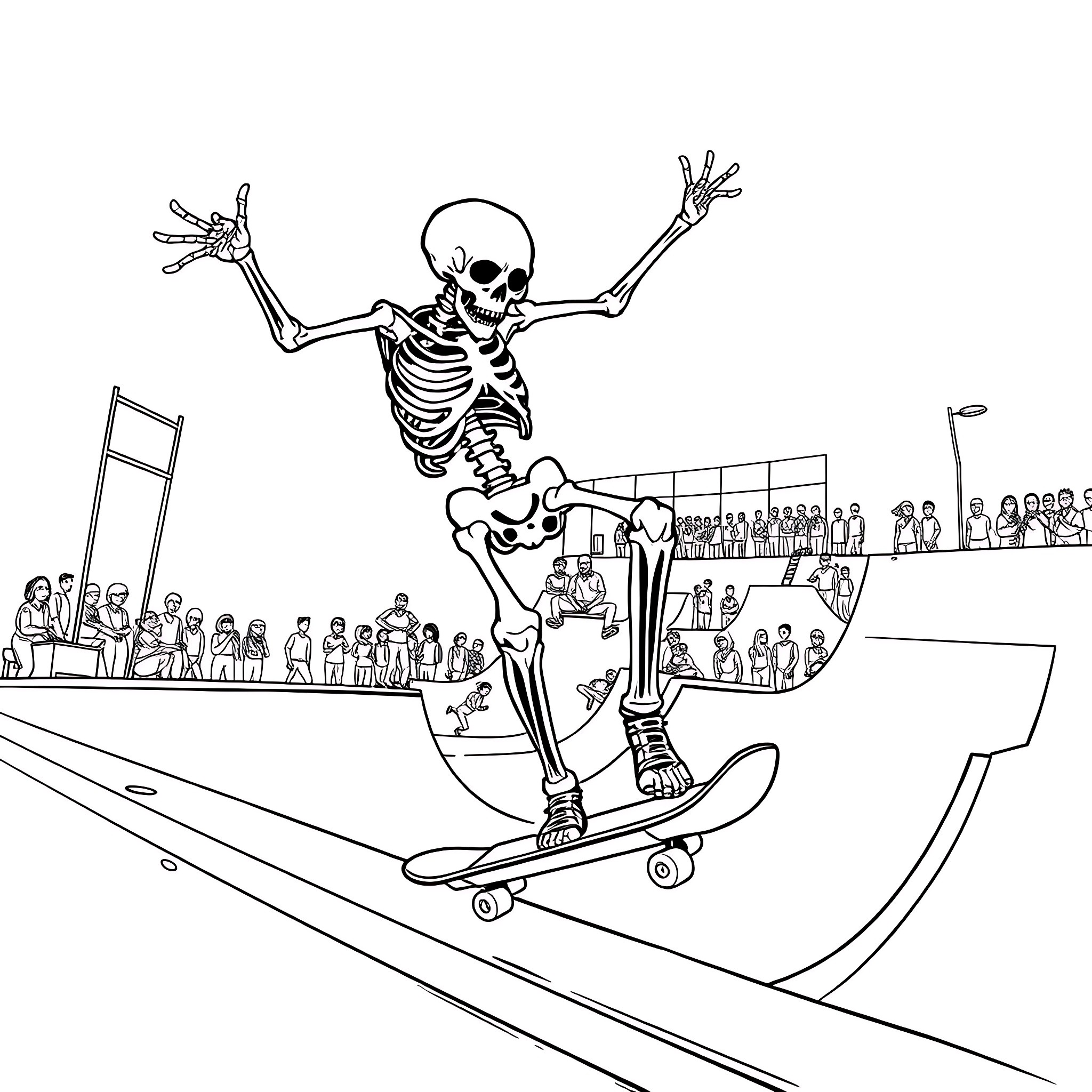 117 Best Skeleton Coloring Pages (Free Printable PDFs)