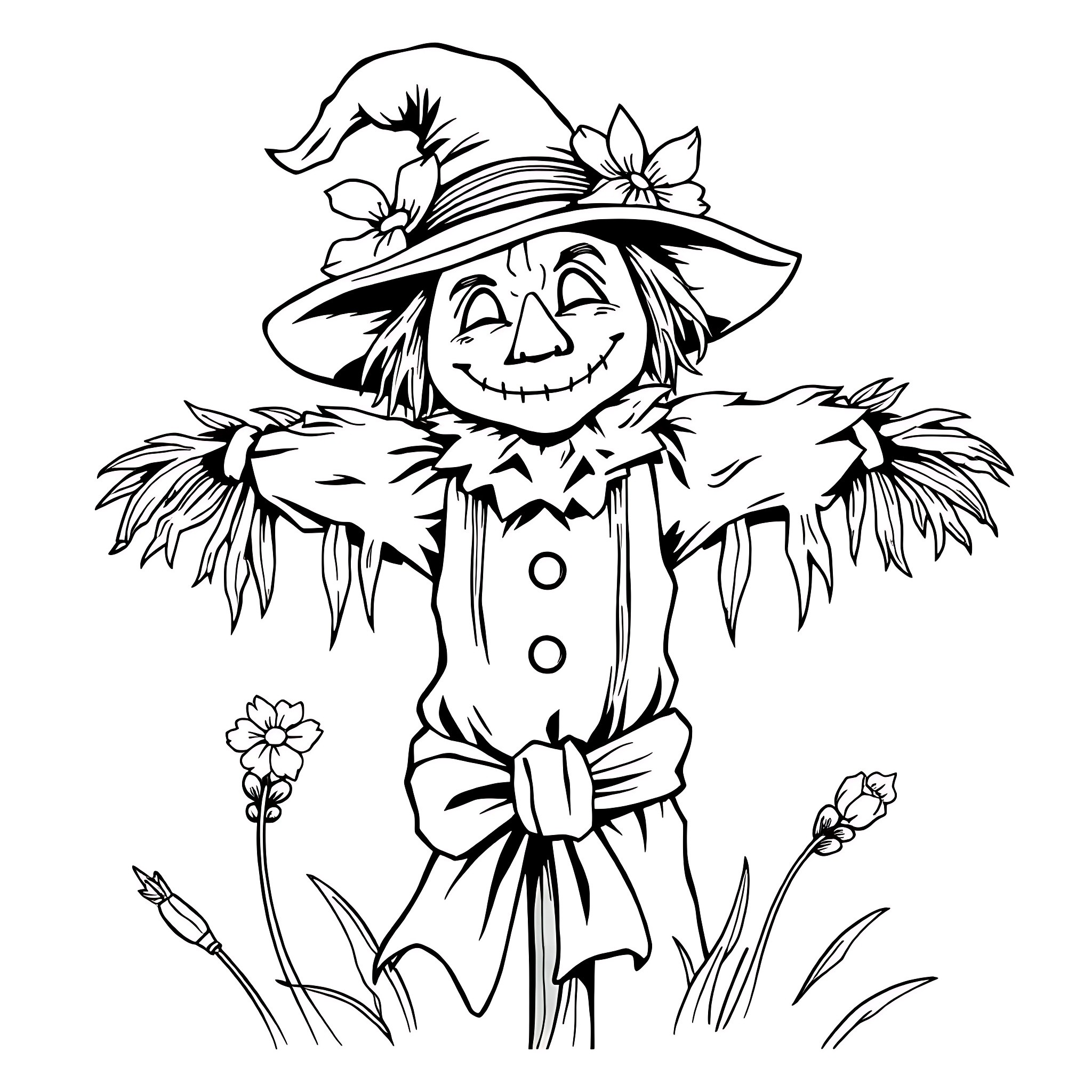 Best Scarecrow Coloring Pages (Free Printable PDF)