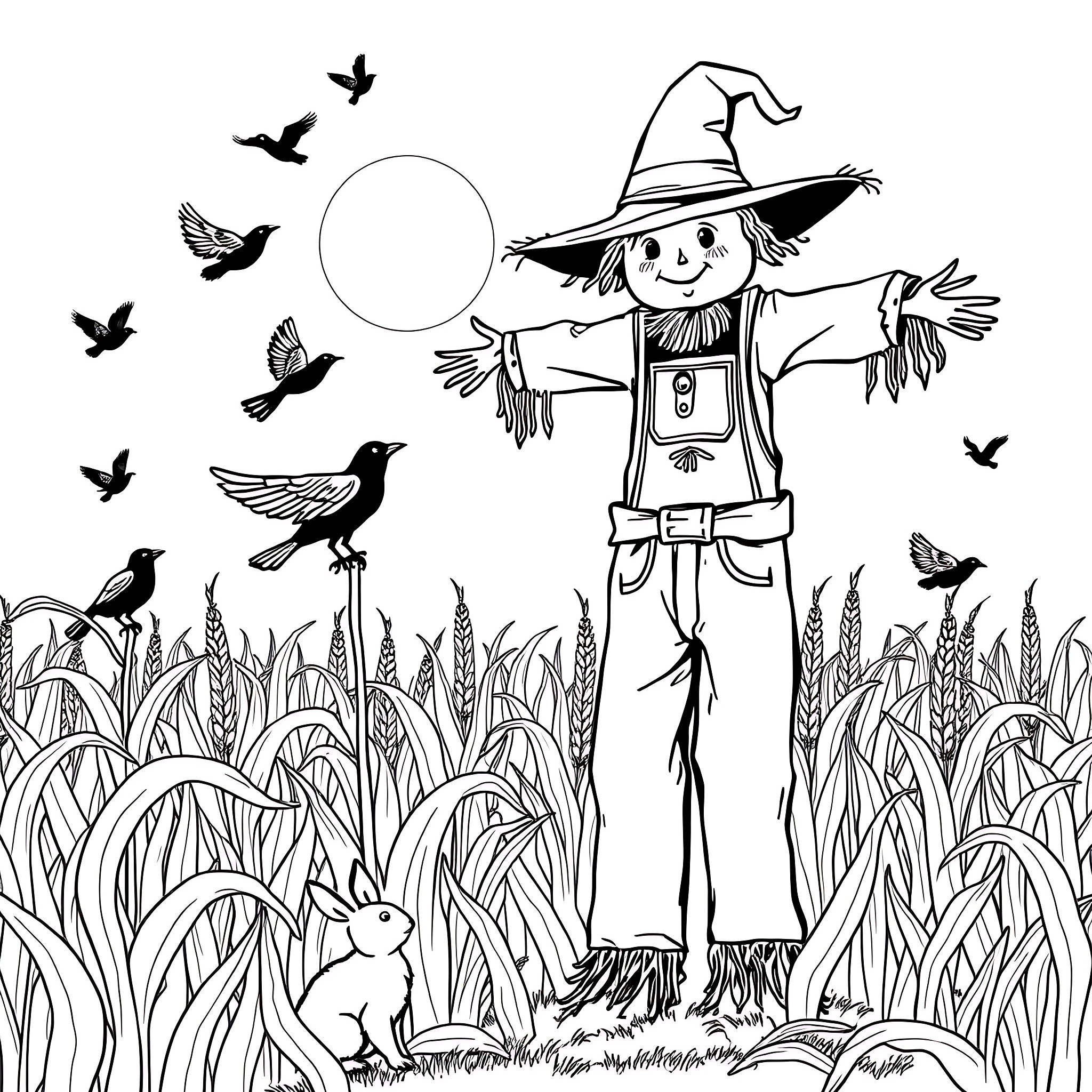 Best Scarecrow Coloring Pages (Free Printable PDF)