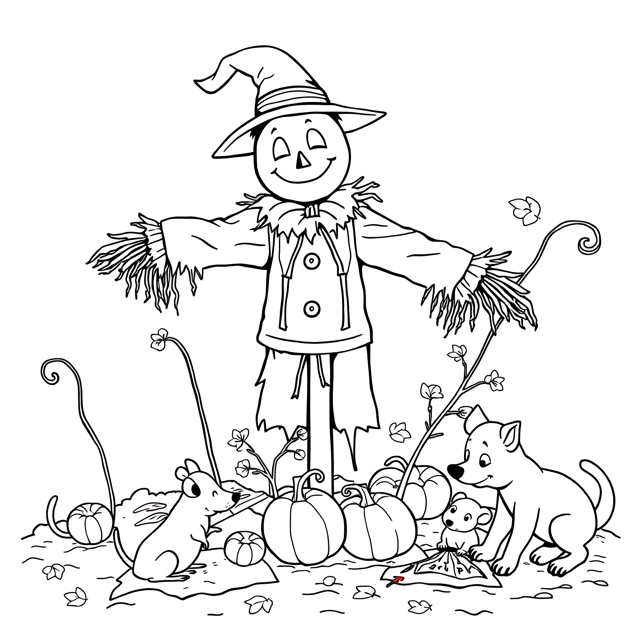 Best Scarecrow Coloring Pages (Free Printable PDF)