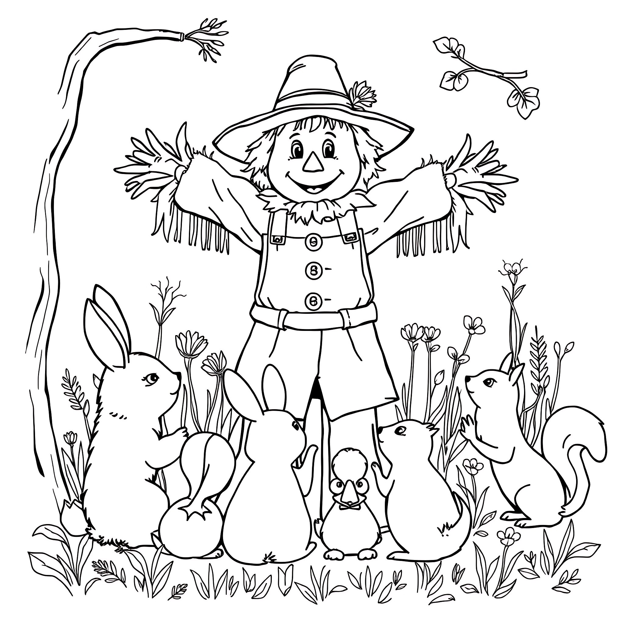 Best Scarecrow Coloring Pages (Free Printable PDF)